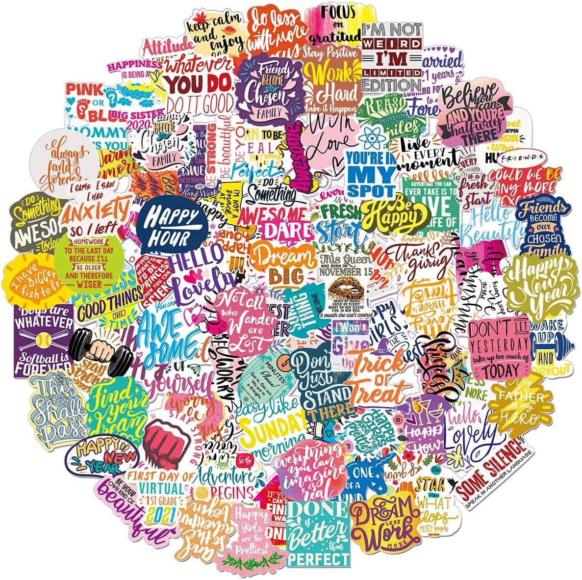 Amazon.com: Inspirational Words Stickers,Positive Affirmation Stickers ...