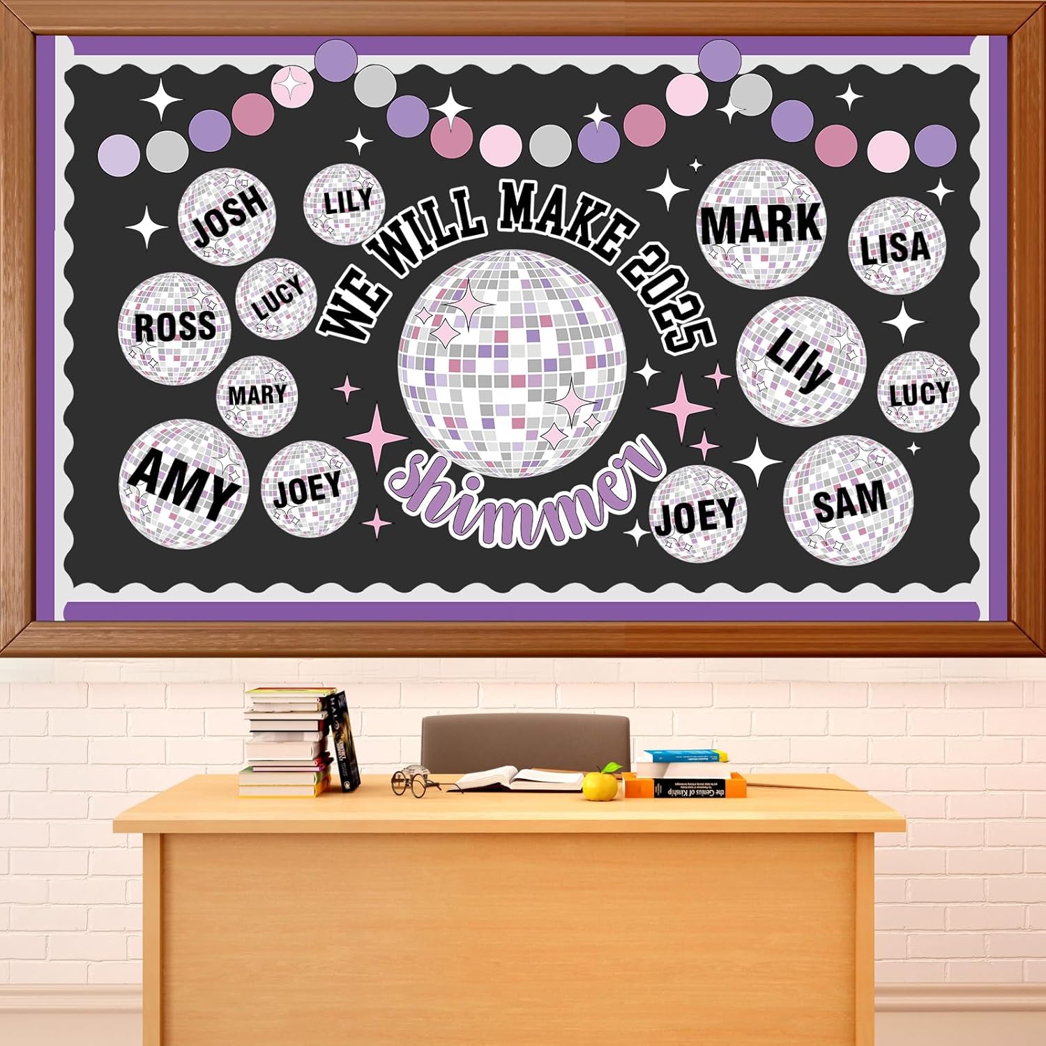 Amazon.com: Justforjoyful New Year 2025 Bulletin Board Decoration Set ...