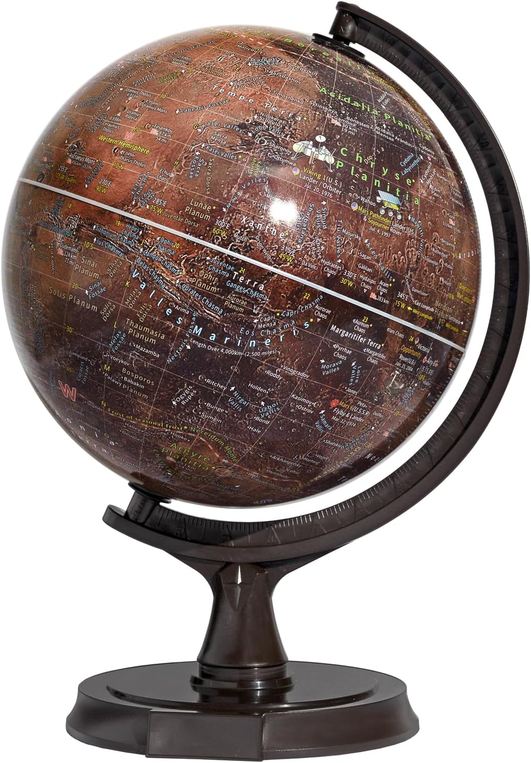 Amazon.com: Mapsoft Prime Red Mars Globe, 30cm/12", R-30, Red Planet ...