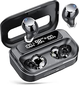 Amazon.com: Bluetooth 5.3 Wireless Earbuds with Deep Bass, 100H ...