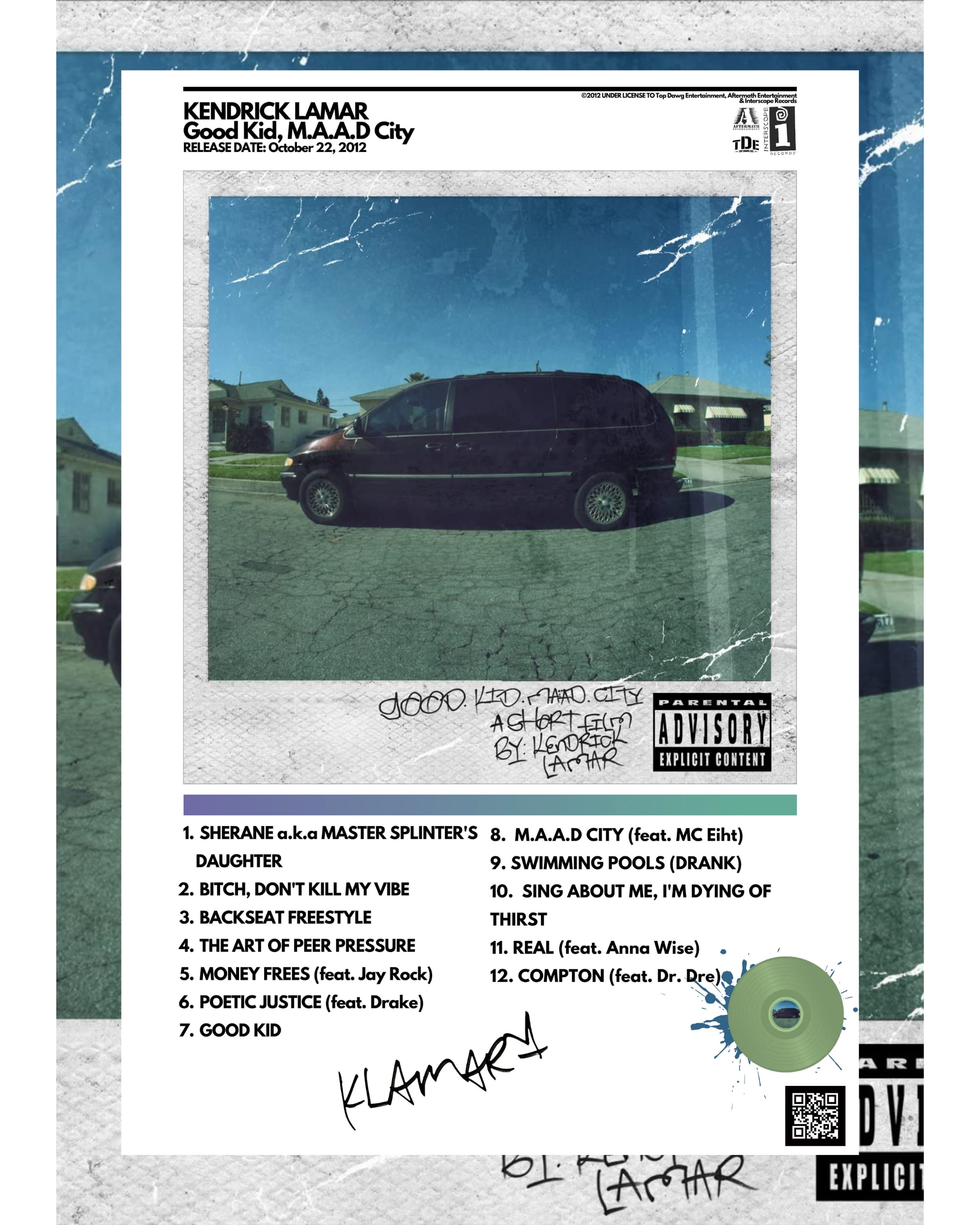 Unique America Album Cover Posters Good Kid M A D | Desertcart EGYPT