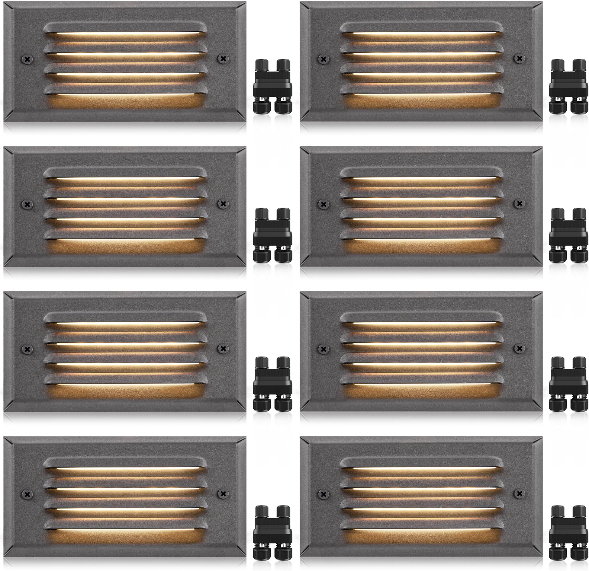 SUNVIE Low Voltage Step Lights Outdoor Stair Lights 5W LED Deck Lights ...