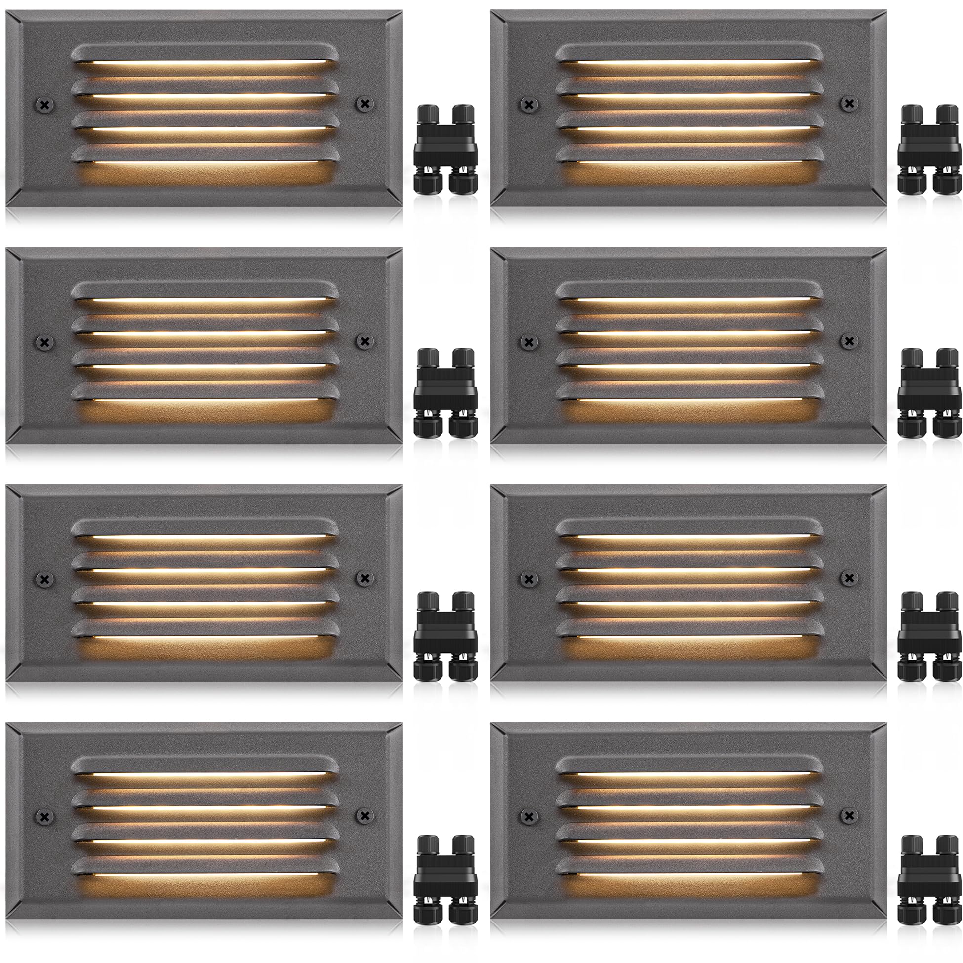 SUNVIE Low Voltage Step Lights Outdoor Stair Lights 5W LED Deck Lights ...