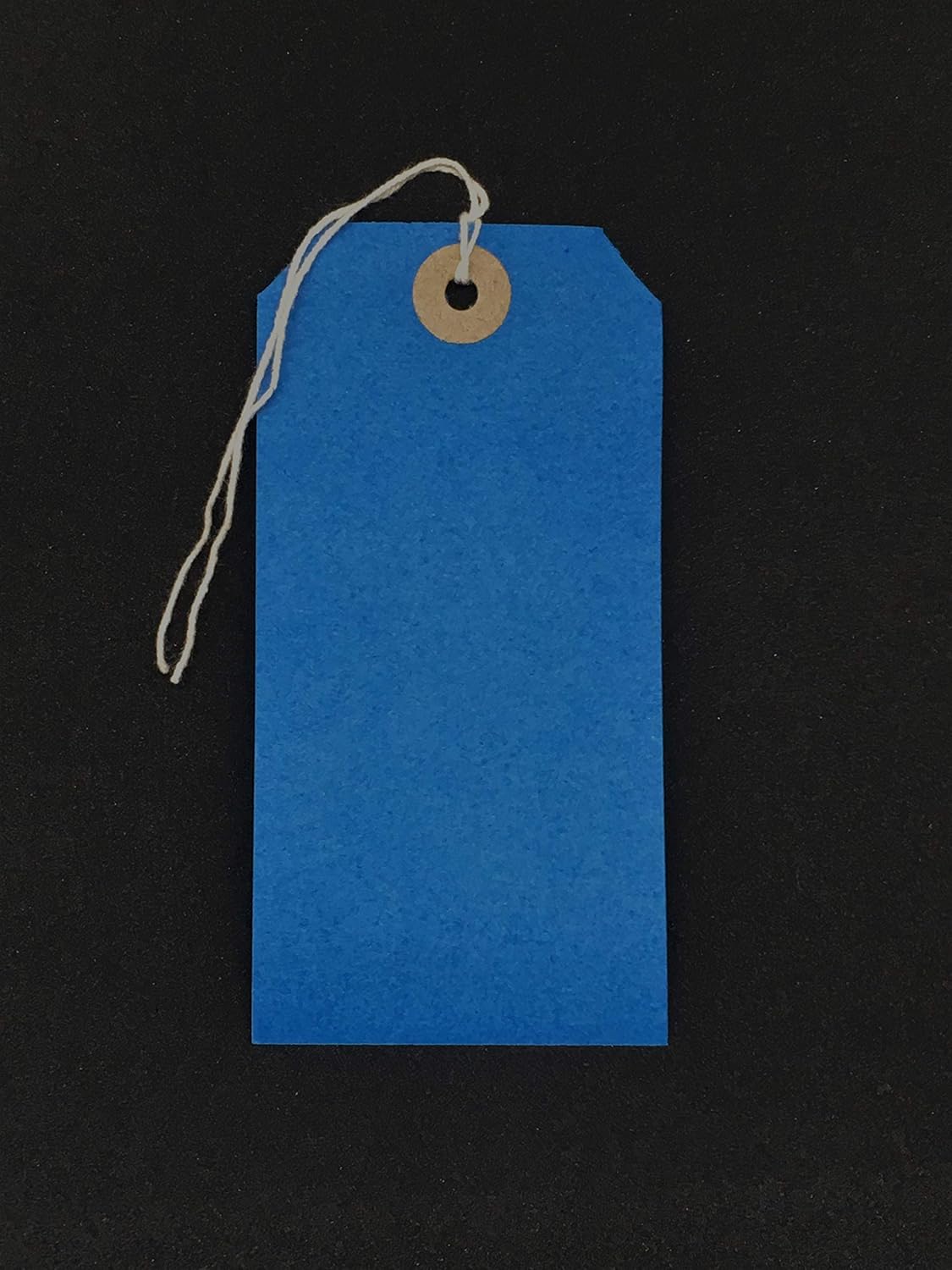 250 Blue Strung Tags 120 x 60 mm String Tie on Parcel Label Ticket ...