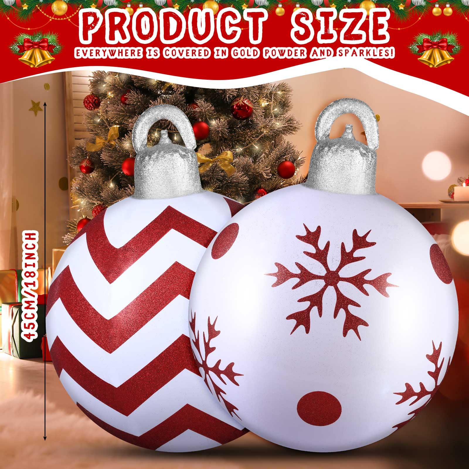 Snapklik.com : Jetec 2 Pcs 18 Inch Giant Christmas Inflatable Print ...
