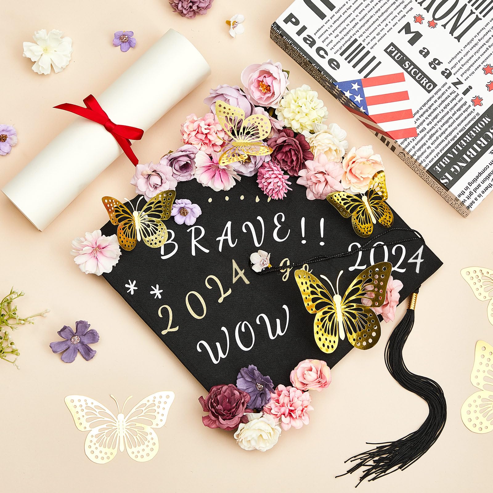 Snapklik.com : Hanaive 76 Pcs Handmade Graduation Cap Decoration Kit ...