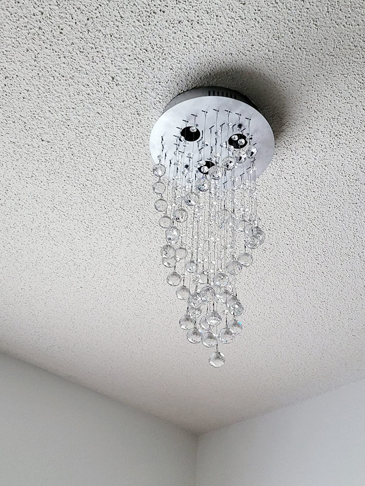$13/mo - Finance Luxury K9 Crystal Ball Light Fixture, Modern Spiral ...