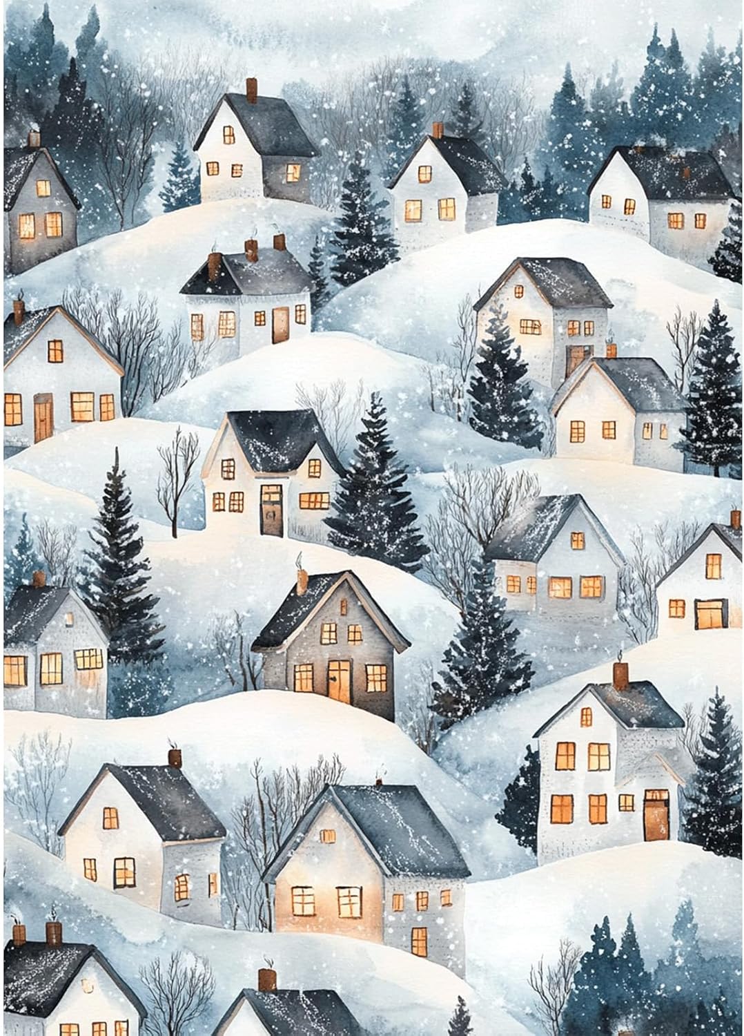 Amazon.com: MEIYUDA Winter Snow Scene Diamond Art Kits for Adults, 5D ...