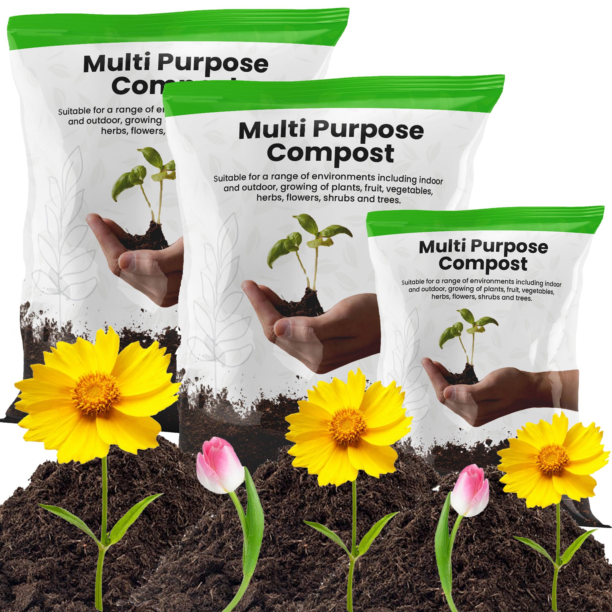 Multi Purpose Compost Bags With Nutrient Rich Formula & Improved Water ...
