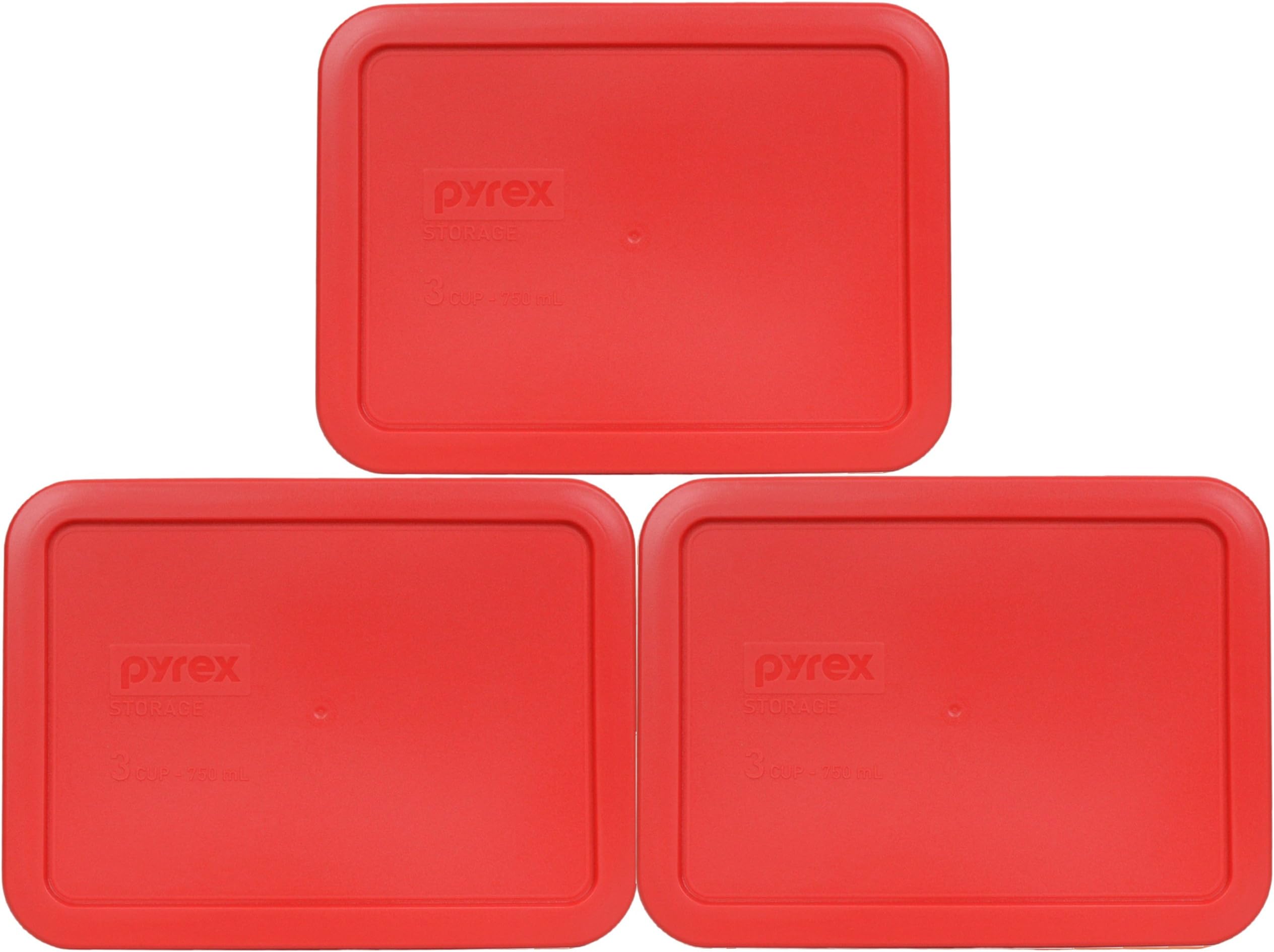 Amazon.com: Pyrex 7210-PC 3-Cup Red Plastic Food Storage Replacement ...