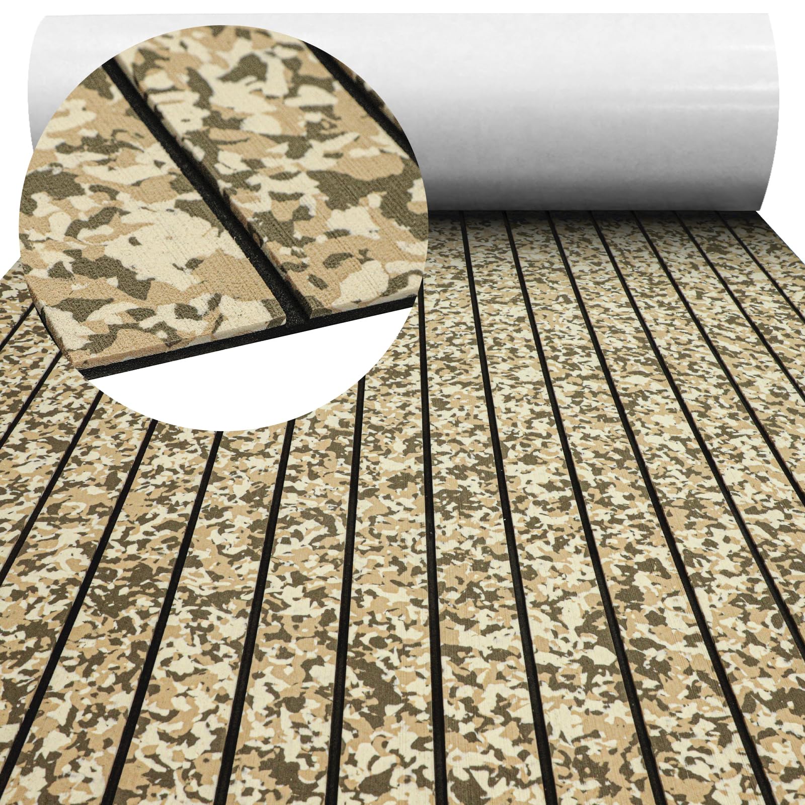 Snapklik.com : HZCHIONE Desert Camo Boat Flooring Faux Teak EVA Foam ...