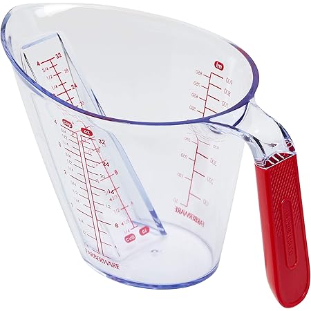 Amazon.com: Farberware Pro Angled Measuring Cup, 4 Cup, Red: Home & Kitchen