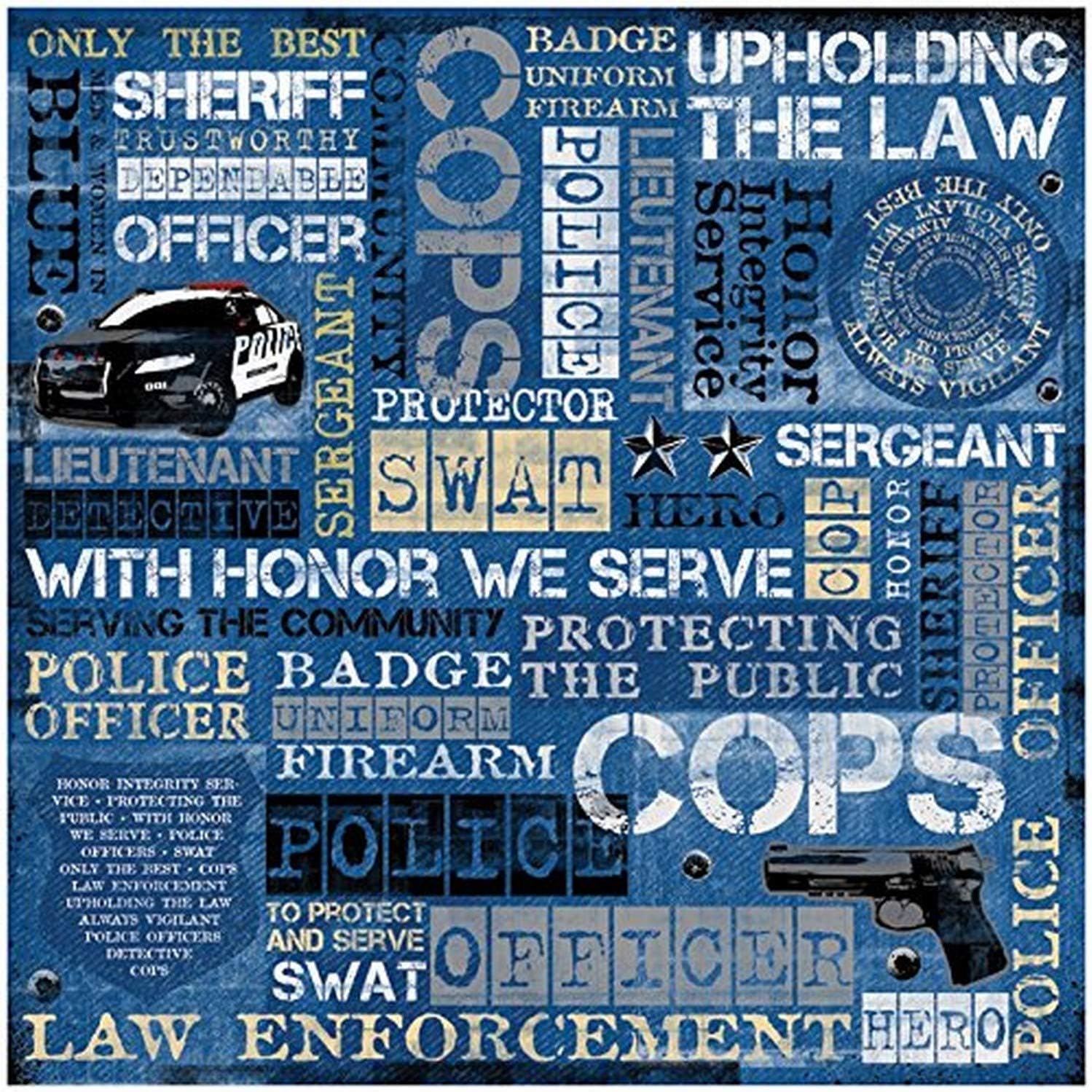 Amazon.com: KAREN FOSTER Law Enforcement Paper 12"X12"-Collage 25 per Pack