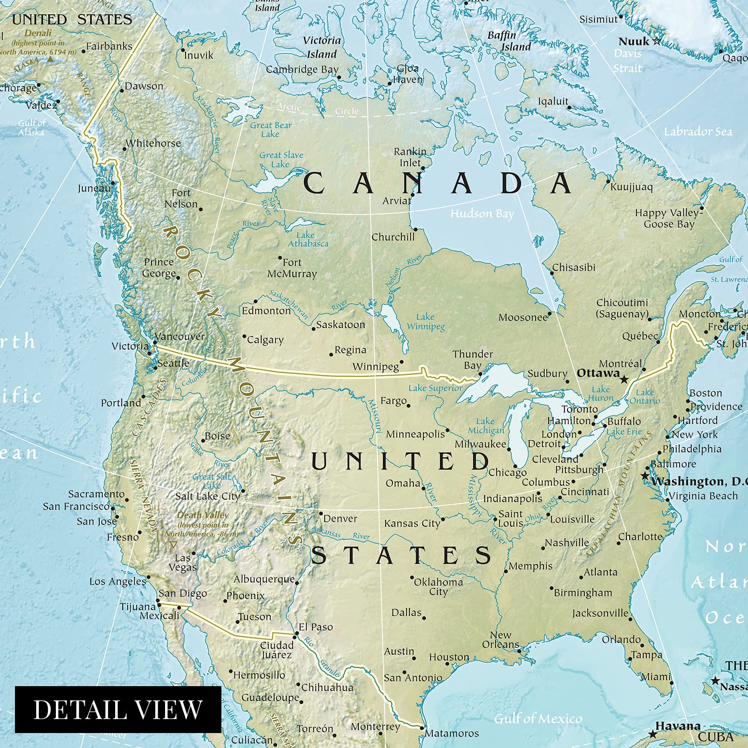Snapklik.com : 2021 North America Map - 24x36 Inch Map Of North America ...