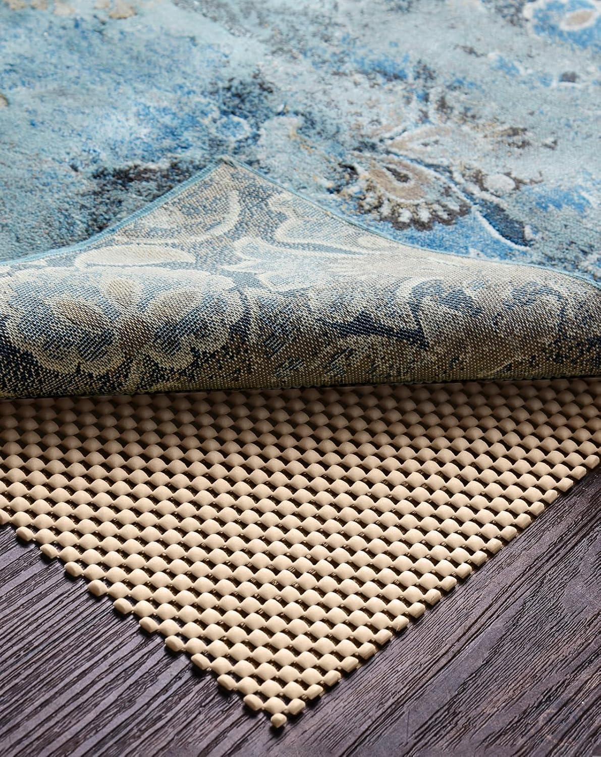 Amazon.com: Veken 2x3 Ft Rug Pad Gripper for Hardwood Floors, Non Slip ...