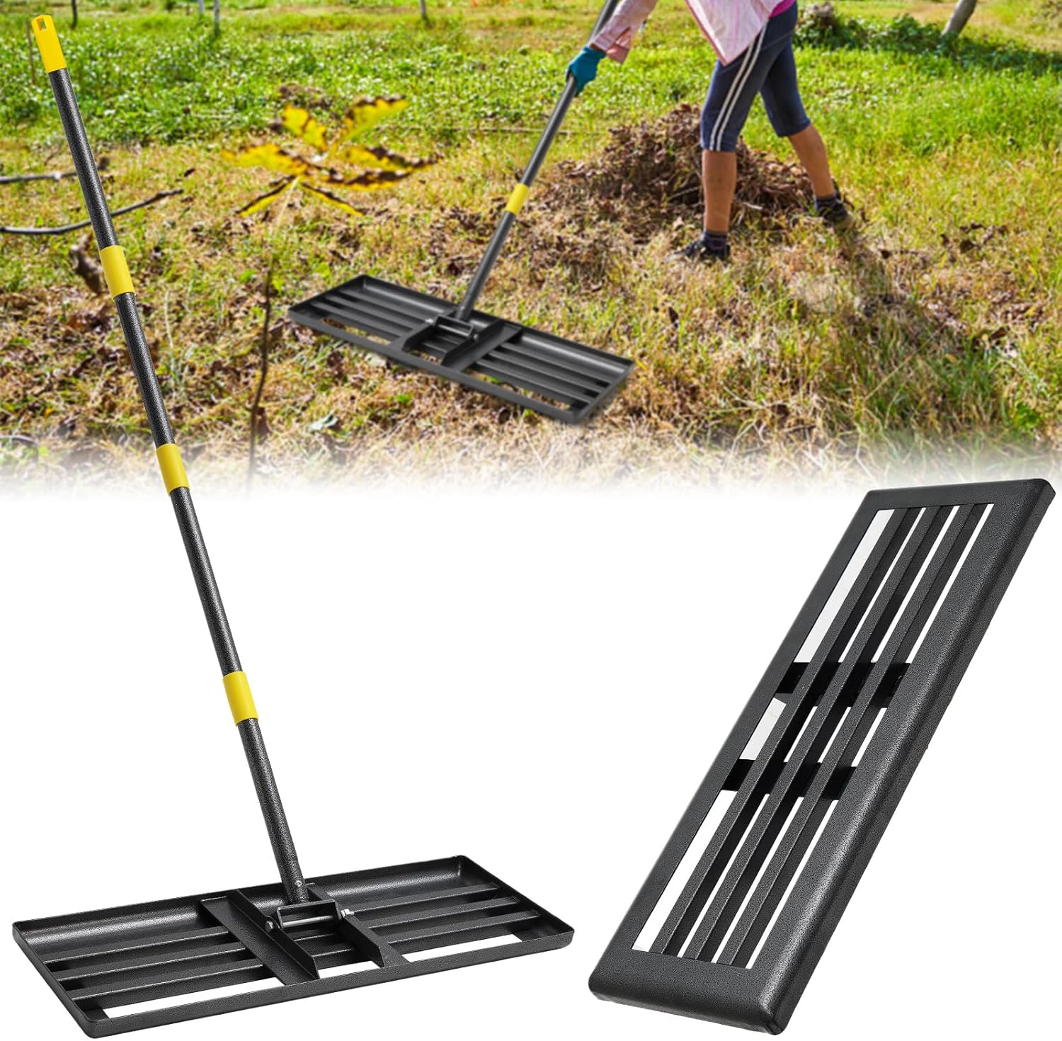 Amazon.com : Lawn Leveling Rake, 30"x10" Large Levelawn Tool, 6FT ...