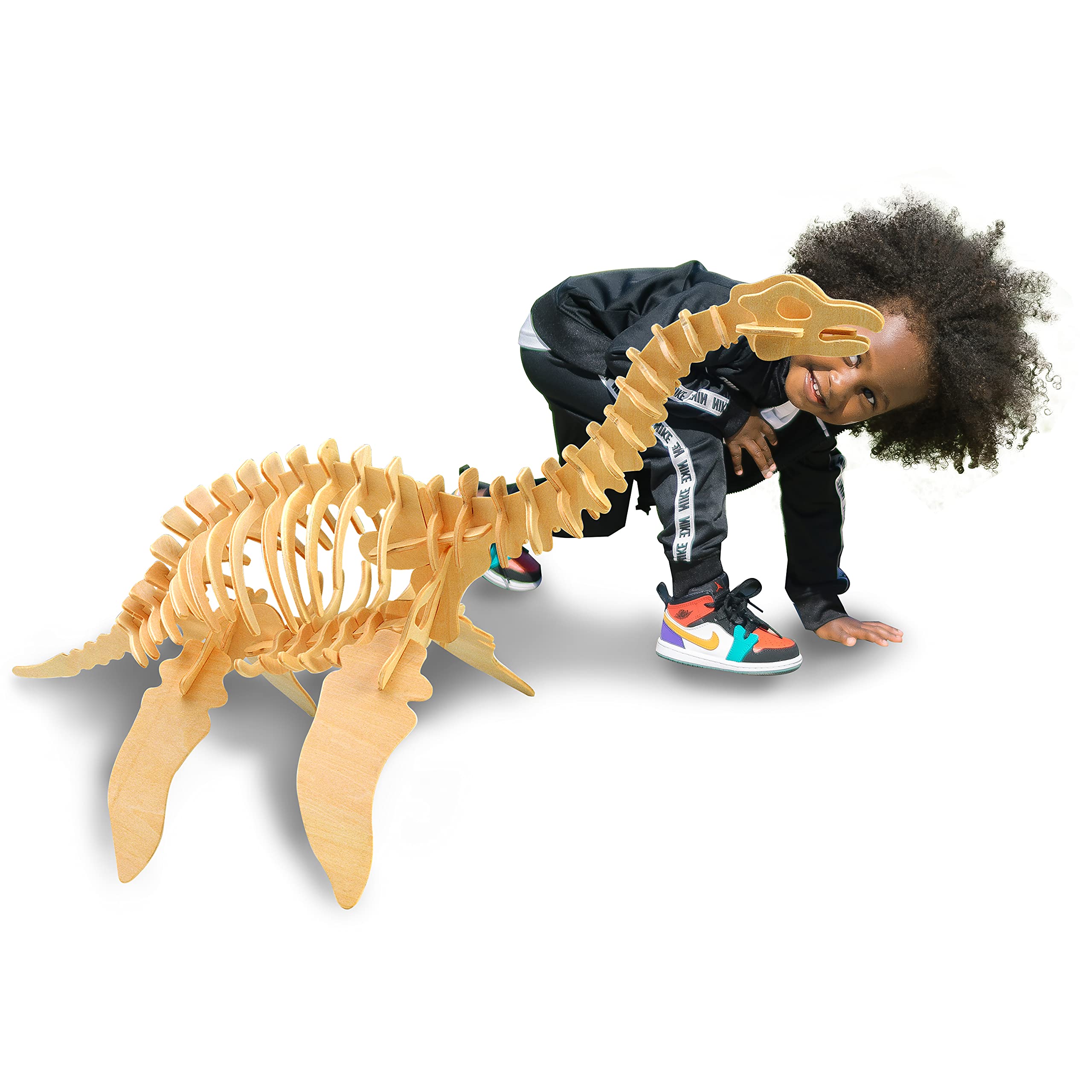 Buy 3D Puzzle Dinosaur Wooden Craft Construction Model Kit, DIY Wooden ...