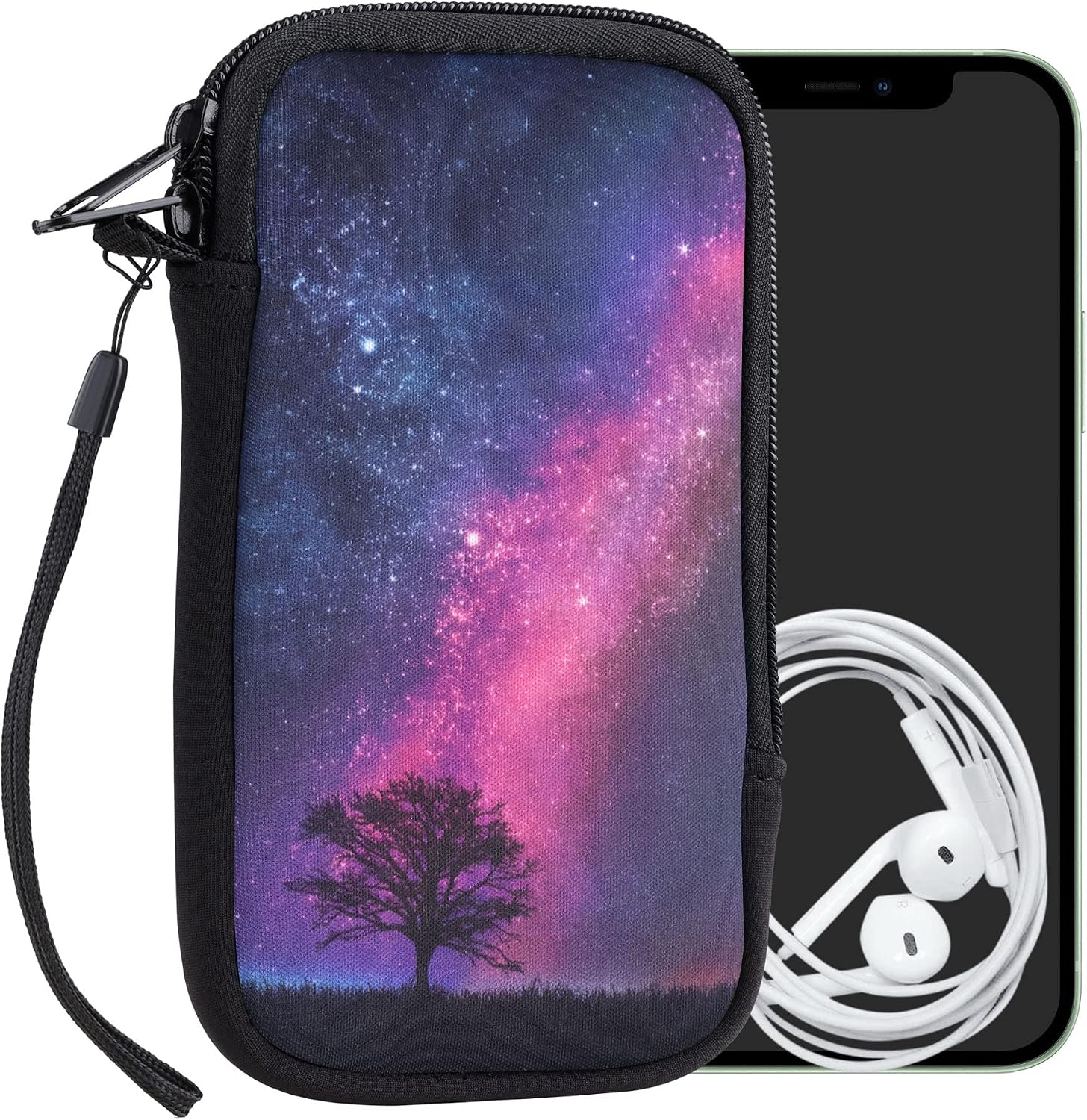 kwmobile Neoprene Sleeve for Smartphone Size L - 6.5" - Shock Absorbing ...