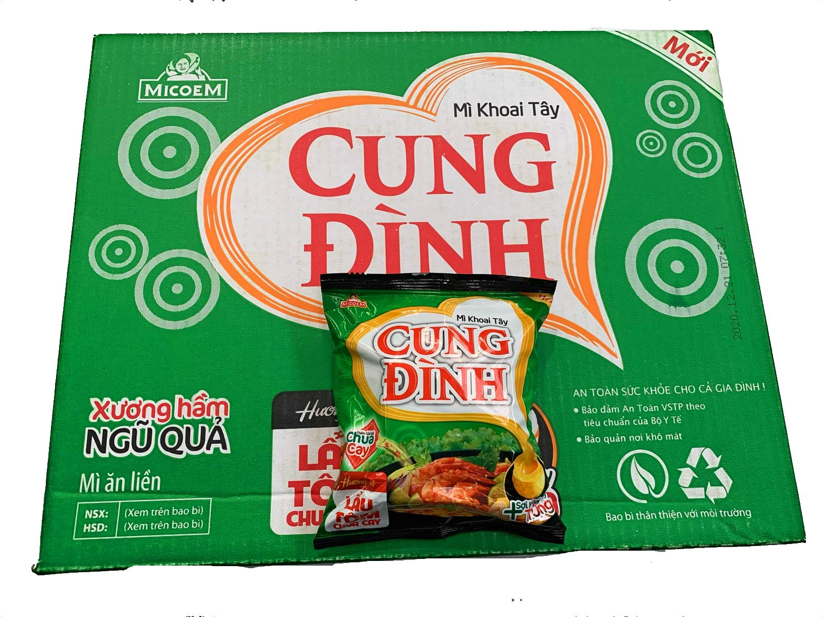 Amazon.co.jp: MICOEM CUNG DINH Vietnamese Instant Noodles, Shrimp ...