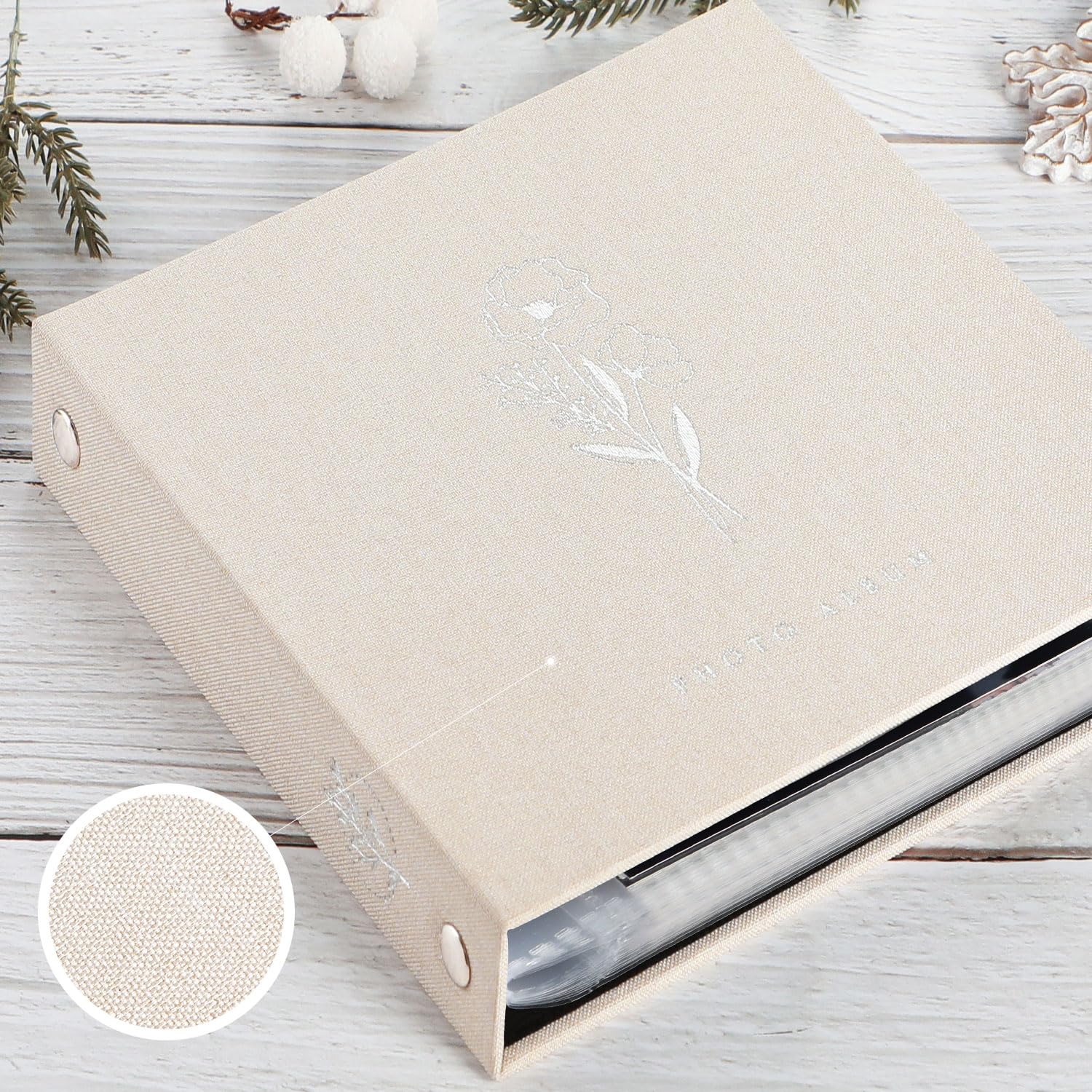 Snapklik.com : Lanpn Photo Album Scrapbook 8x8, Linen Hard Cover ...