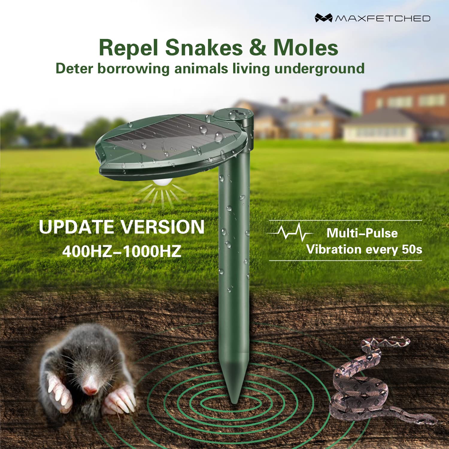 Ultrasonic Snake Repeller Gardeon Snake Repeller 12X Multi Pulse