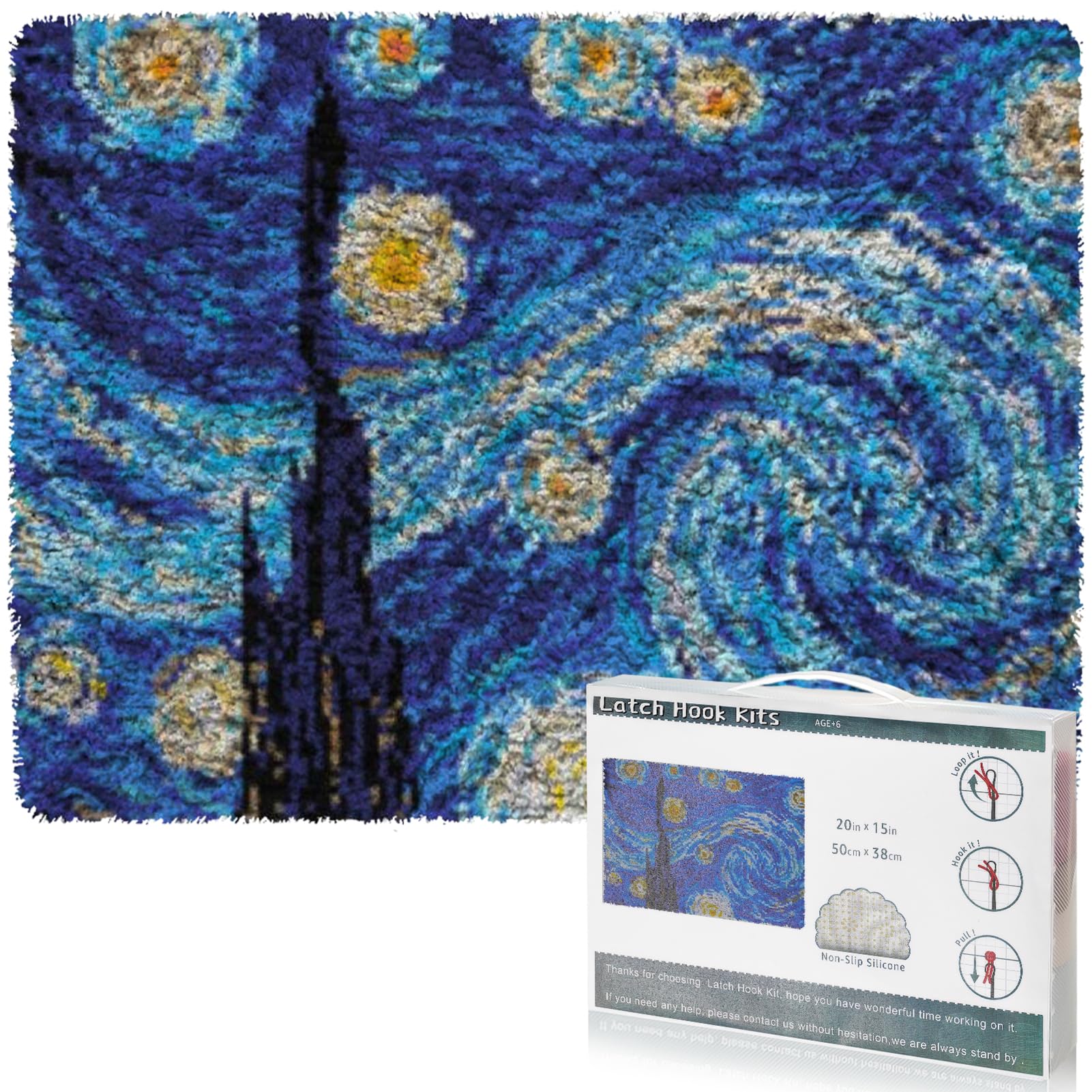 Amazon.com: EsLuker.ly Latch Hook Rug Kit DIY Crochet Carpet for Adults ...