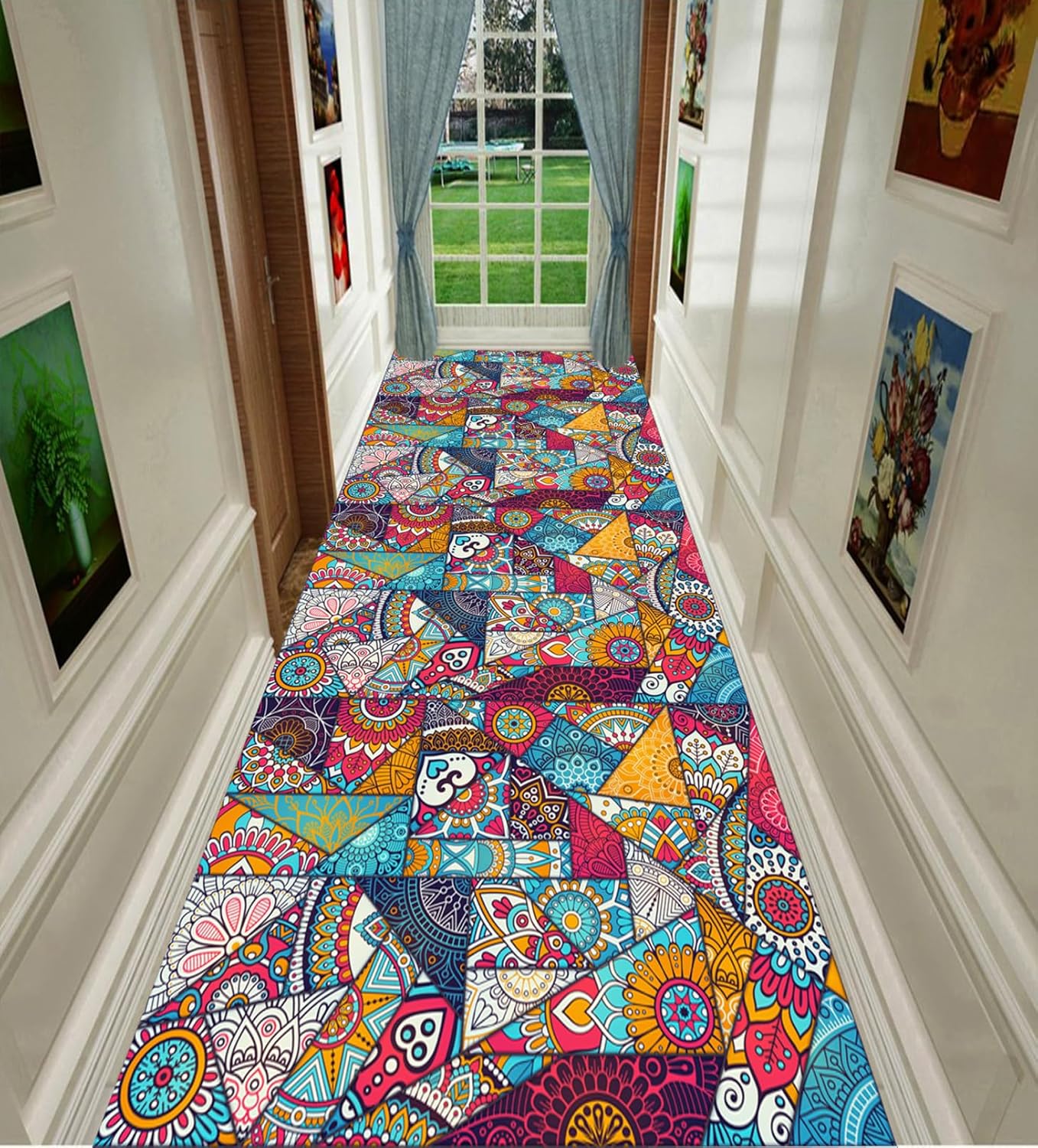 Extra Long Hallway Runner Rug for Balcony Hallway Office Carpet Classic ...
