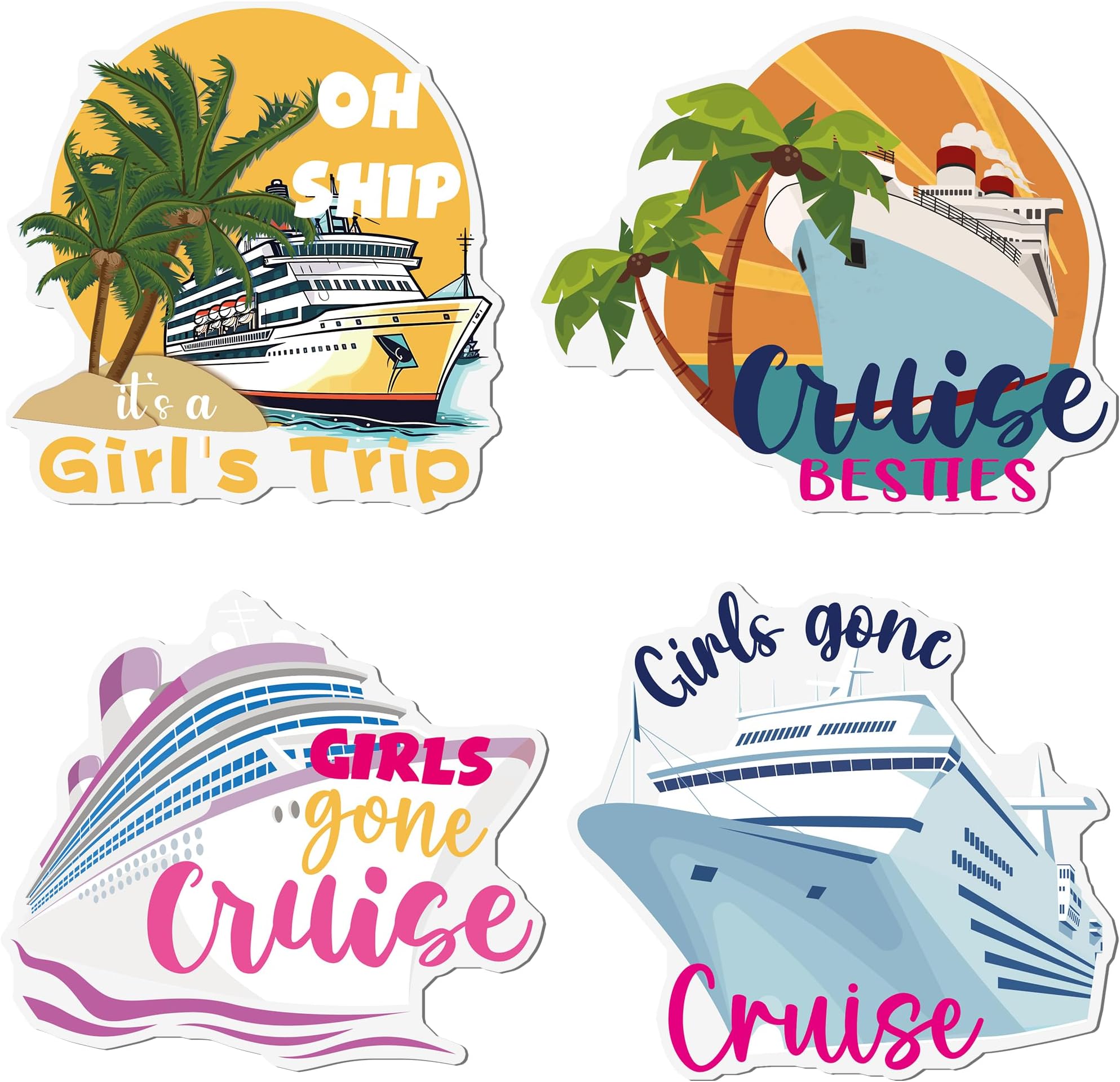 Amazon.com: Xuhal 4 Pcs Cruise Door Magnets Funny Cruising and Boozing ...