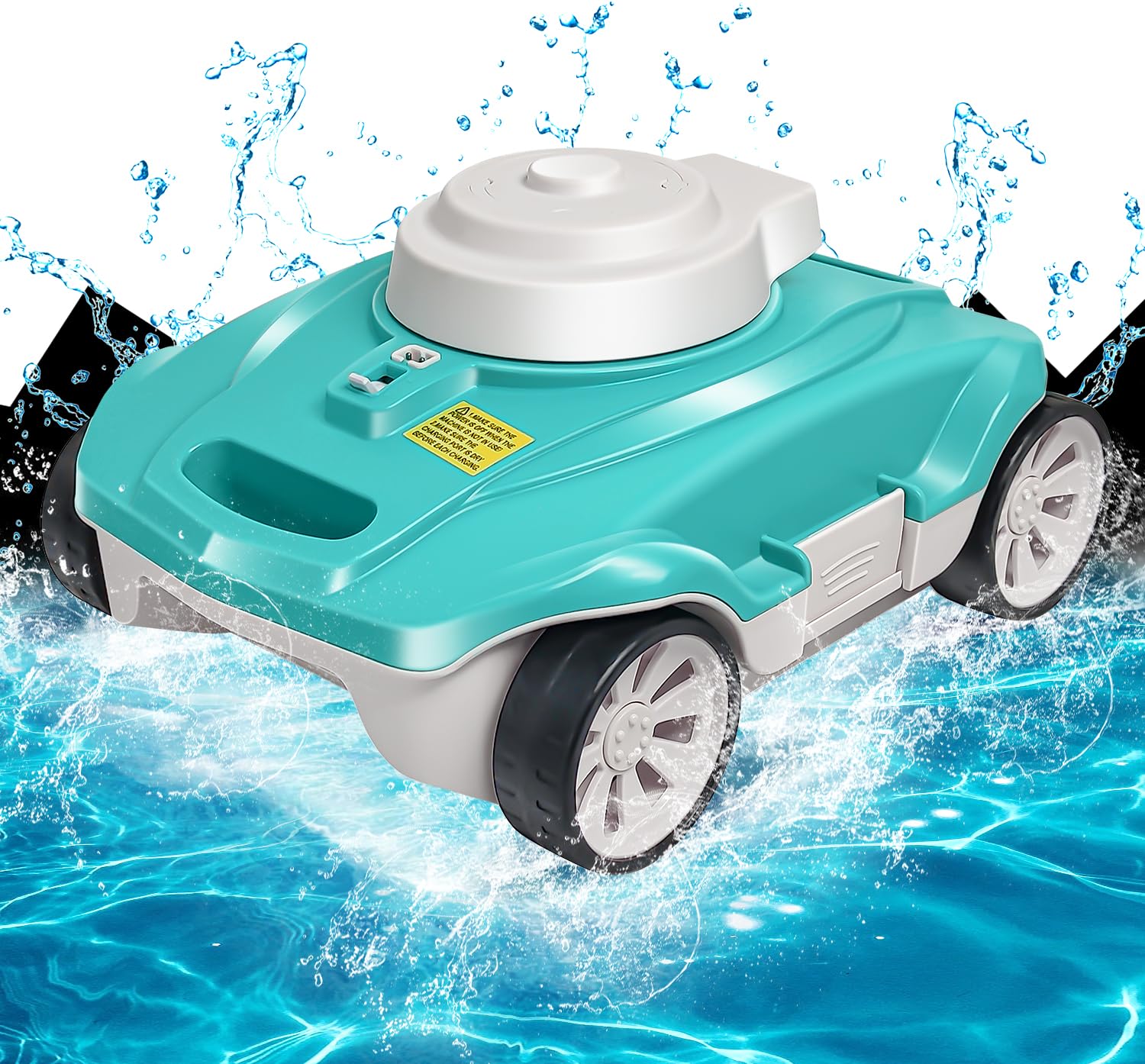 YSMJ Cordless Rechargeable Robotic Pool Cleaner, Automatic Pool Vacuum ...