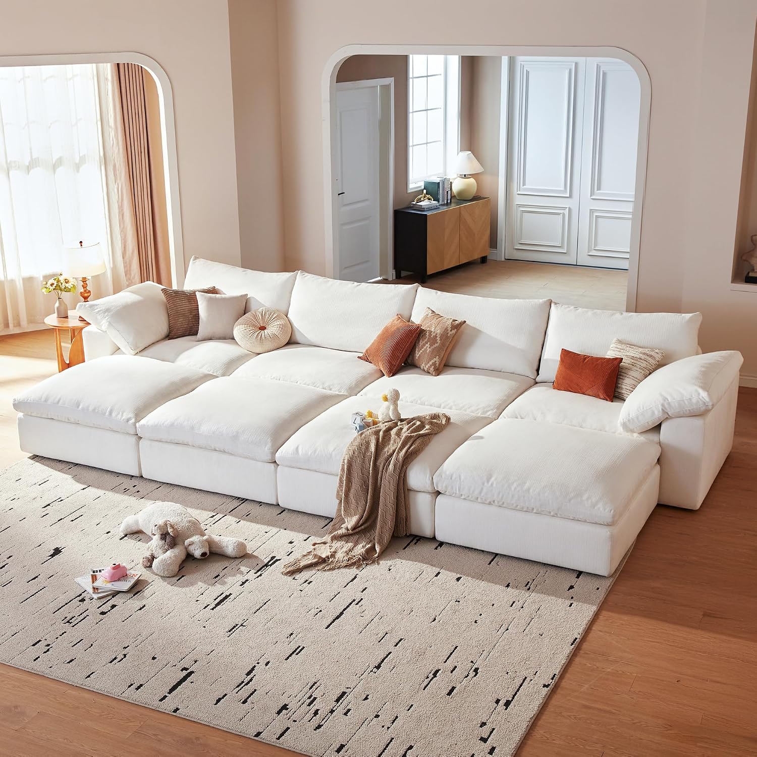 Amazon.com: Vorthio Cloud Couch Sectional 141.7'' Oversized Modular ...