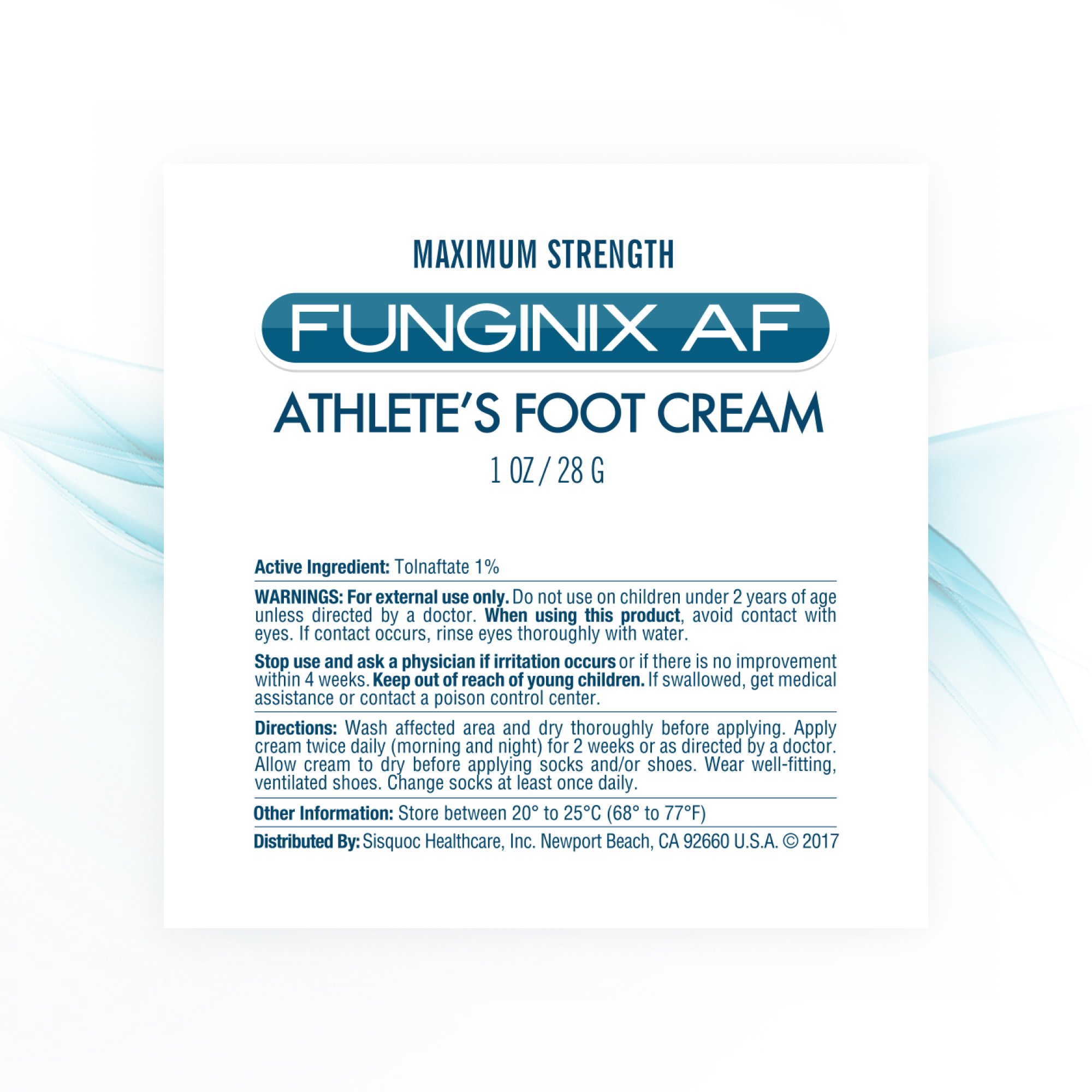 FUNGINIX AF Athletes Foot Cream - Topical Anti-Fungal Treatment ...