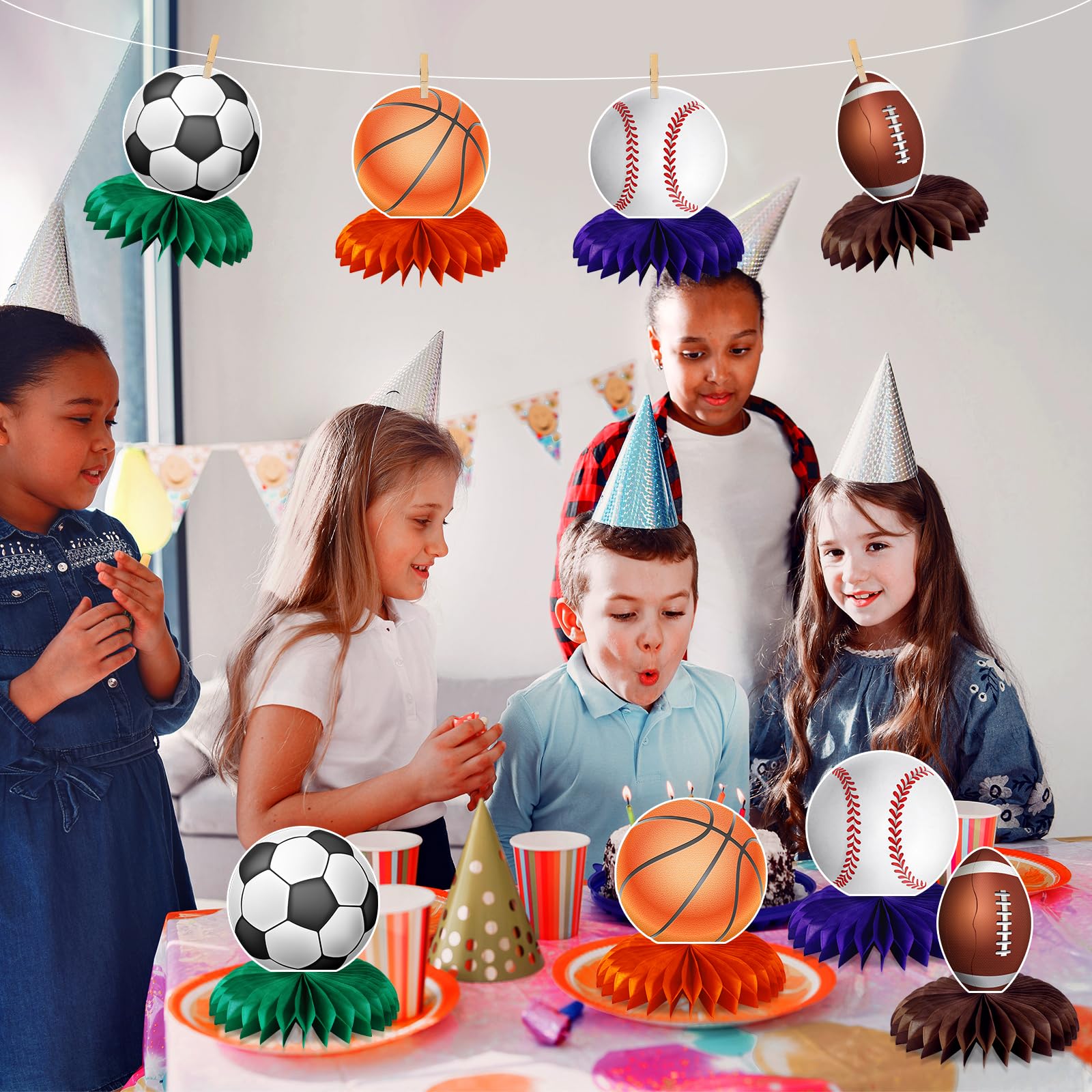 Snapklik.com : 12pcs Sports Themed Birthday Party Decorations Sports ...