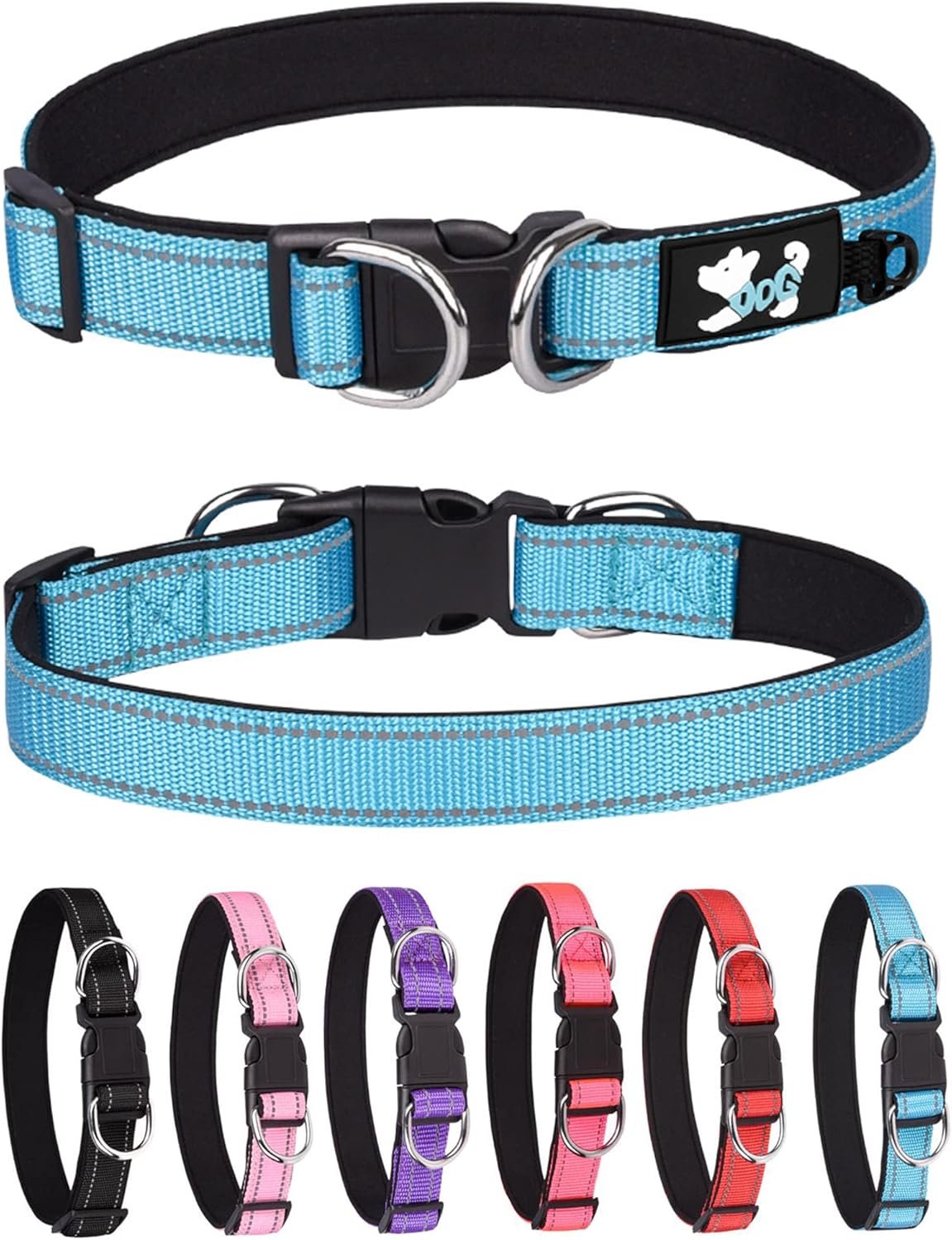 Amazon.com : Reflective Dog Collar for Small Medium Large Dogs, Comfy ...