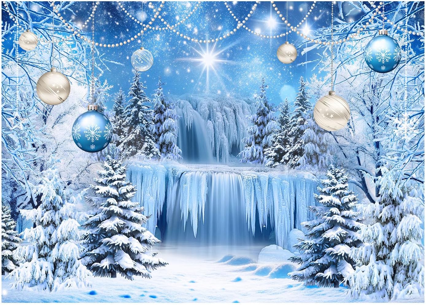 Amazon.com : AIIKES 7x5ft Winter Snow Scene Backdrop Winter Wonderland ...