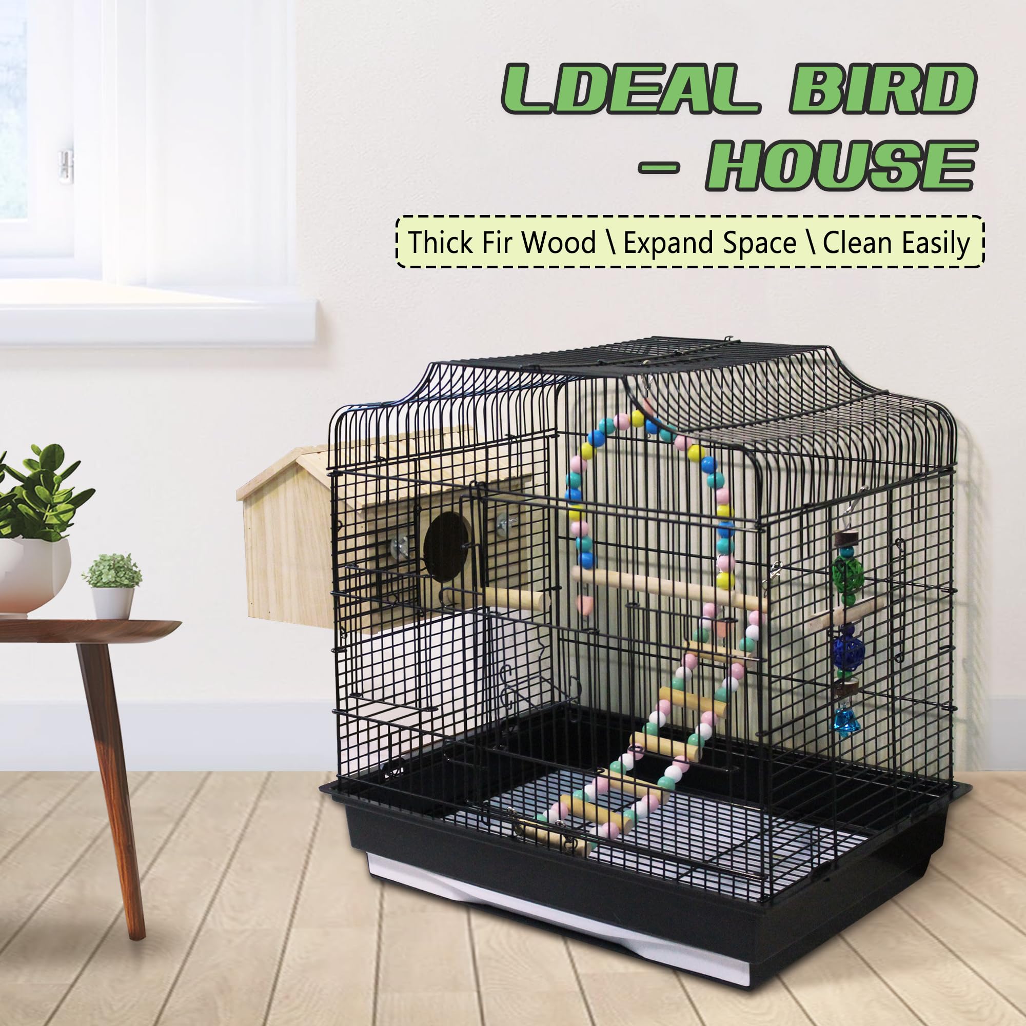 Snapklik.com : HiCaptain Bird Nesting Box Wooden Cockatiel Breeding ...