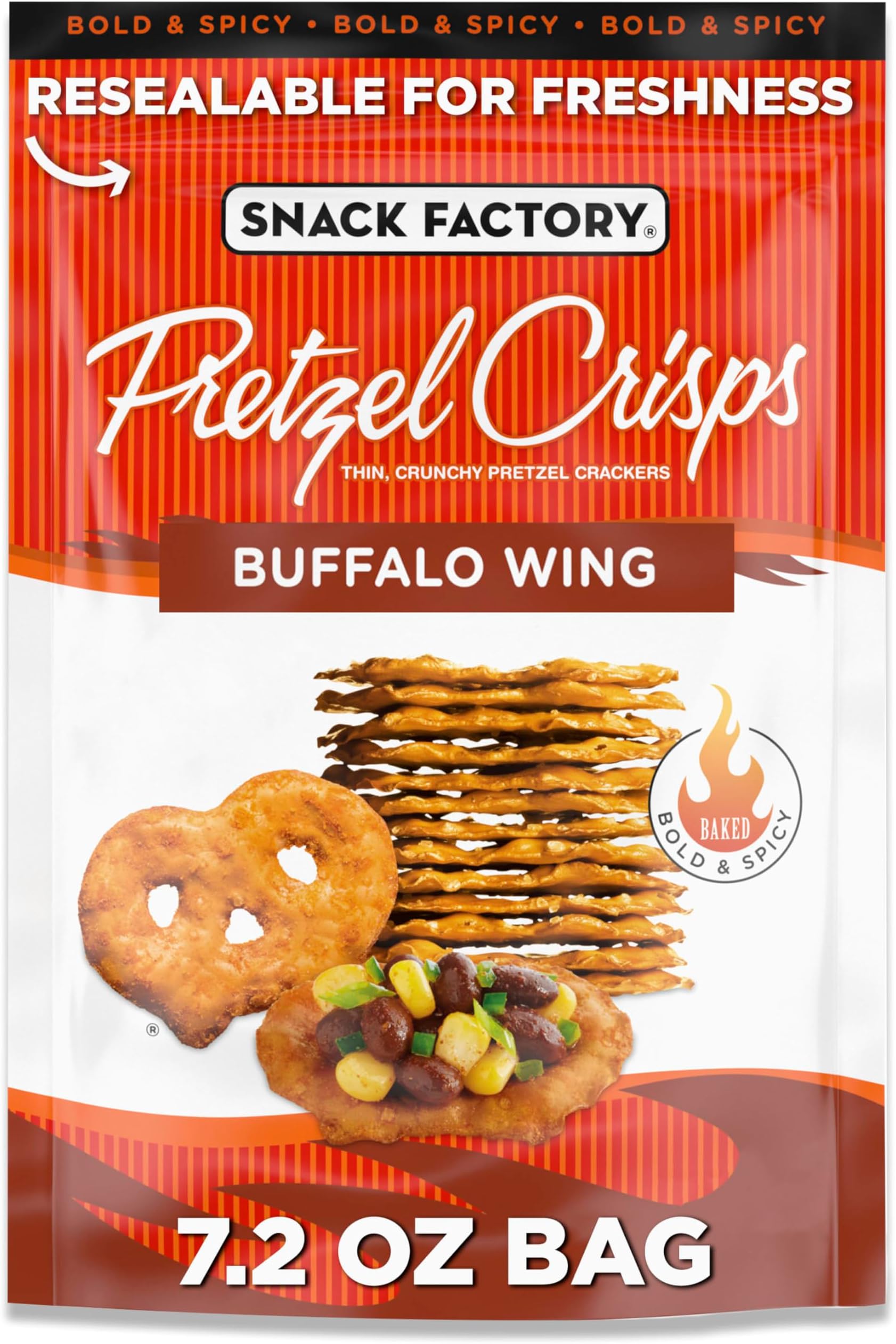 Amazon.com: Snack Factory Pretzel Crisps, Everything, 3 Oz (Pack of 8)
