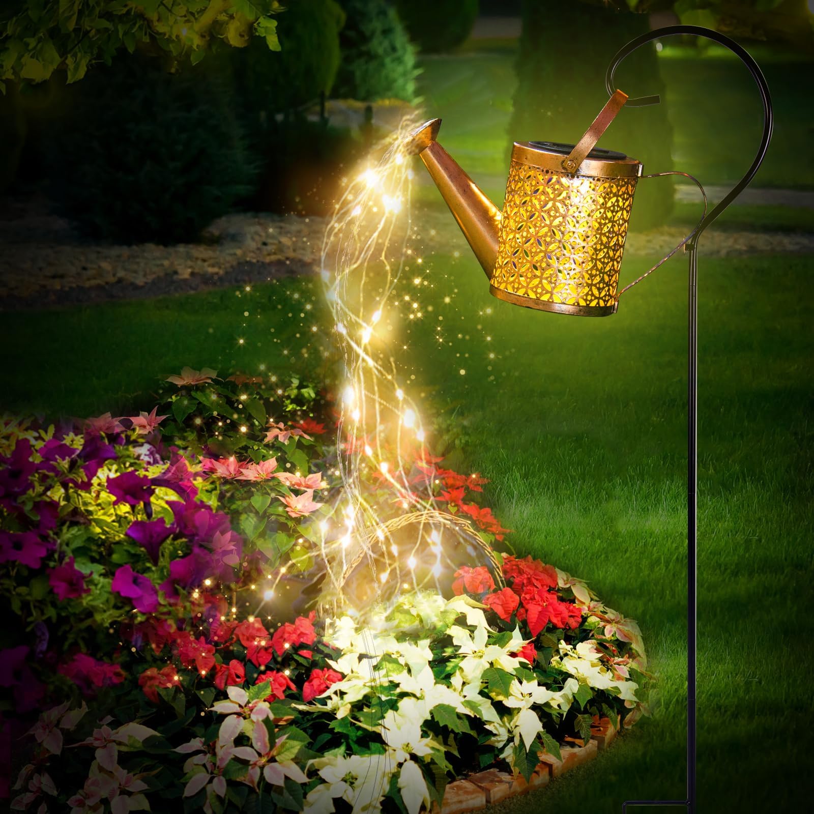 Watering Can with Lights, Solar Lights for Outdoor Garden Art Decor ...