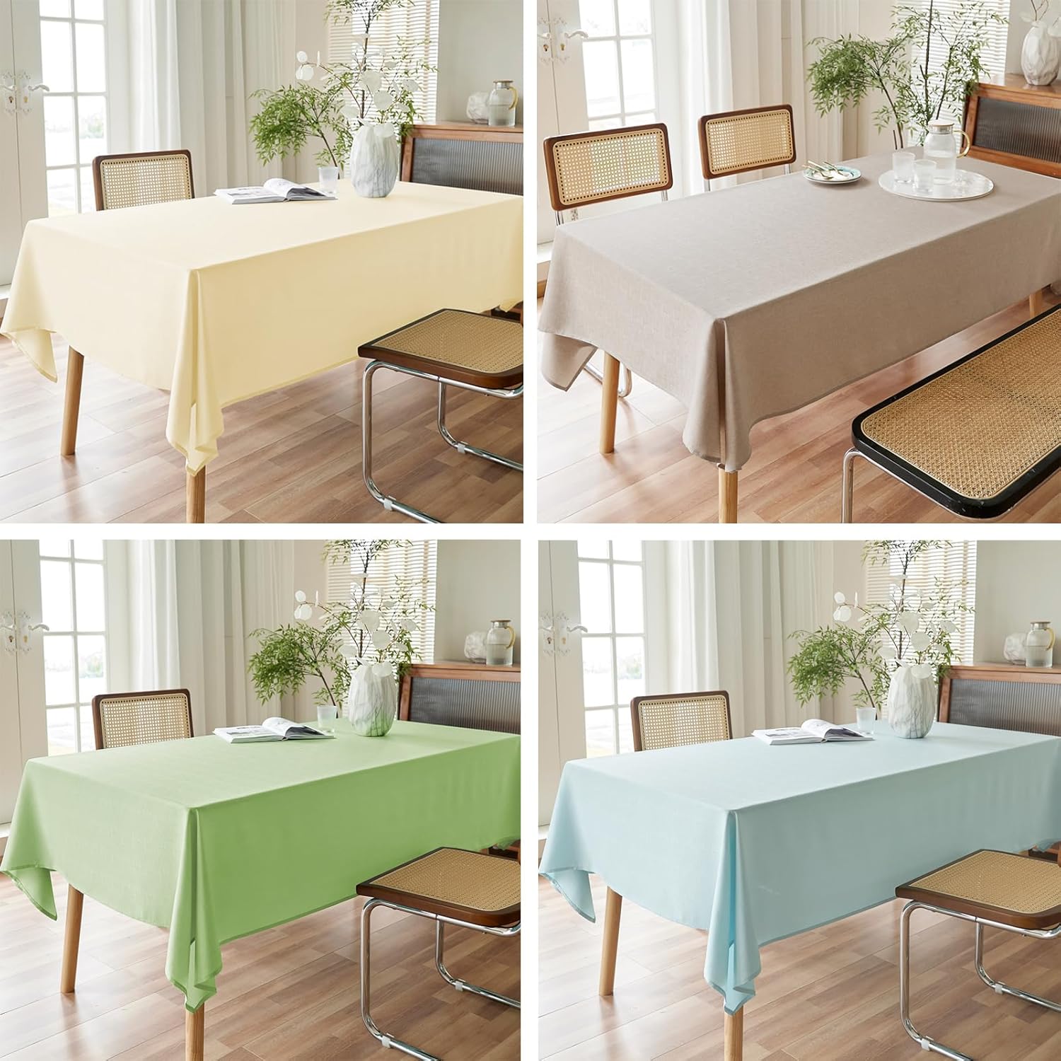 Amazon.com: AUSSPVOCT 4 Colors Tablecloth Rectangle 52x70 Waterproof ...