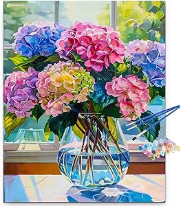 Amazon.com: Artunion Hydrangea Bouquet Paint by Numbers Kit for Adults ...