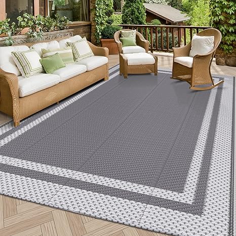 Jabykare Extra Large Outdoor Rug(150x245cm) - Camping Rug, Porch Rug ...
