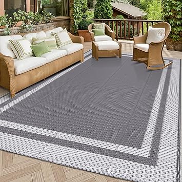 Jabykare Extra Large Outdoor Rug(150x245cm) - Camping Rug, Porch Rug ...