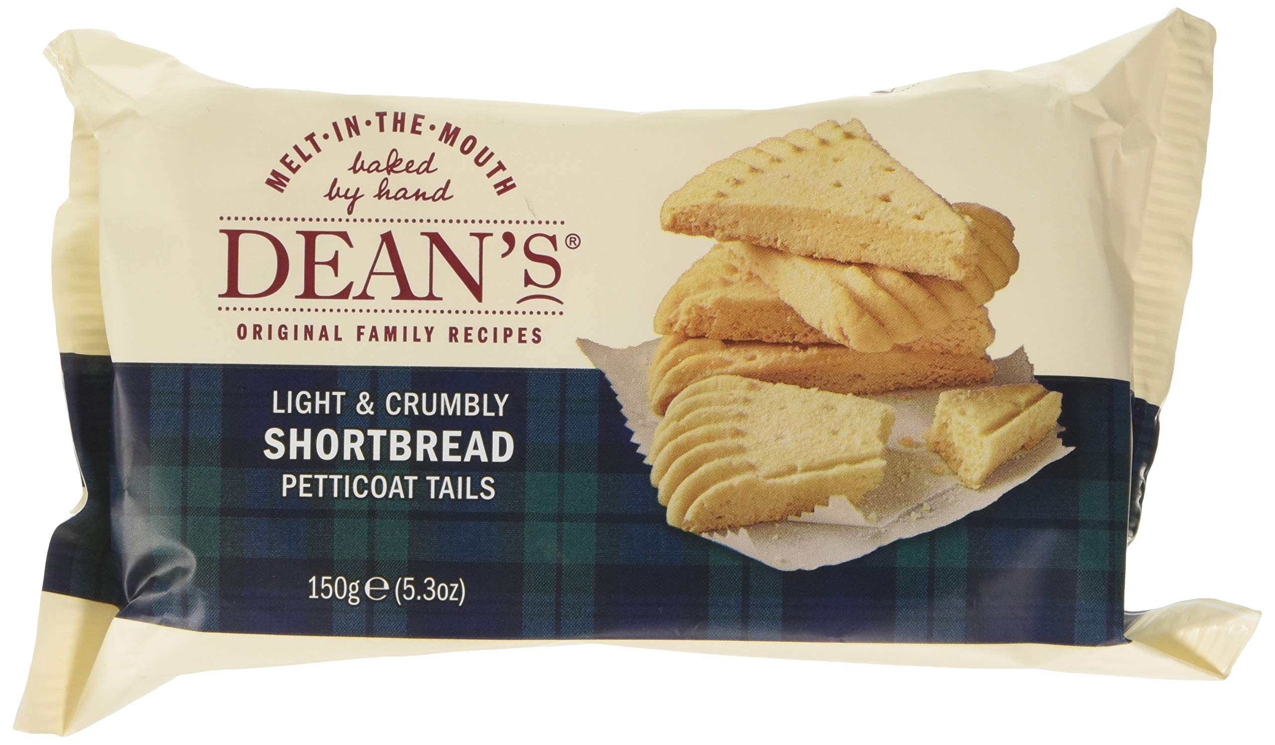 Buy Dean's Scotland Light and Crumbly Shortbread Petticoat Tails, 150g ...