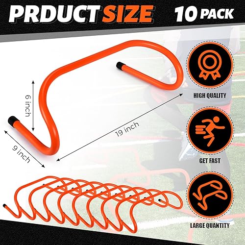 Snapklik.com : 10 Pcs 6 Speed Agility Training Hurdles Detachable ...