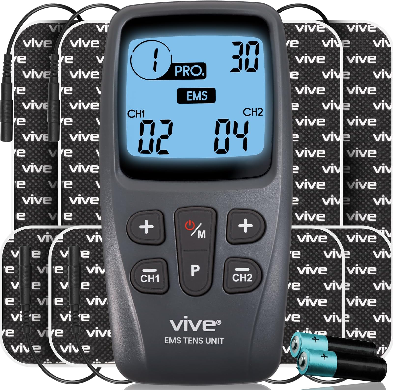 Amazon.com: Vive EMS Muscle Stimulator (22 Mode) Tens Unit for Pain ...