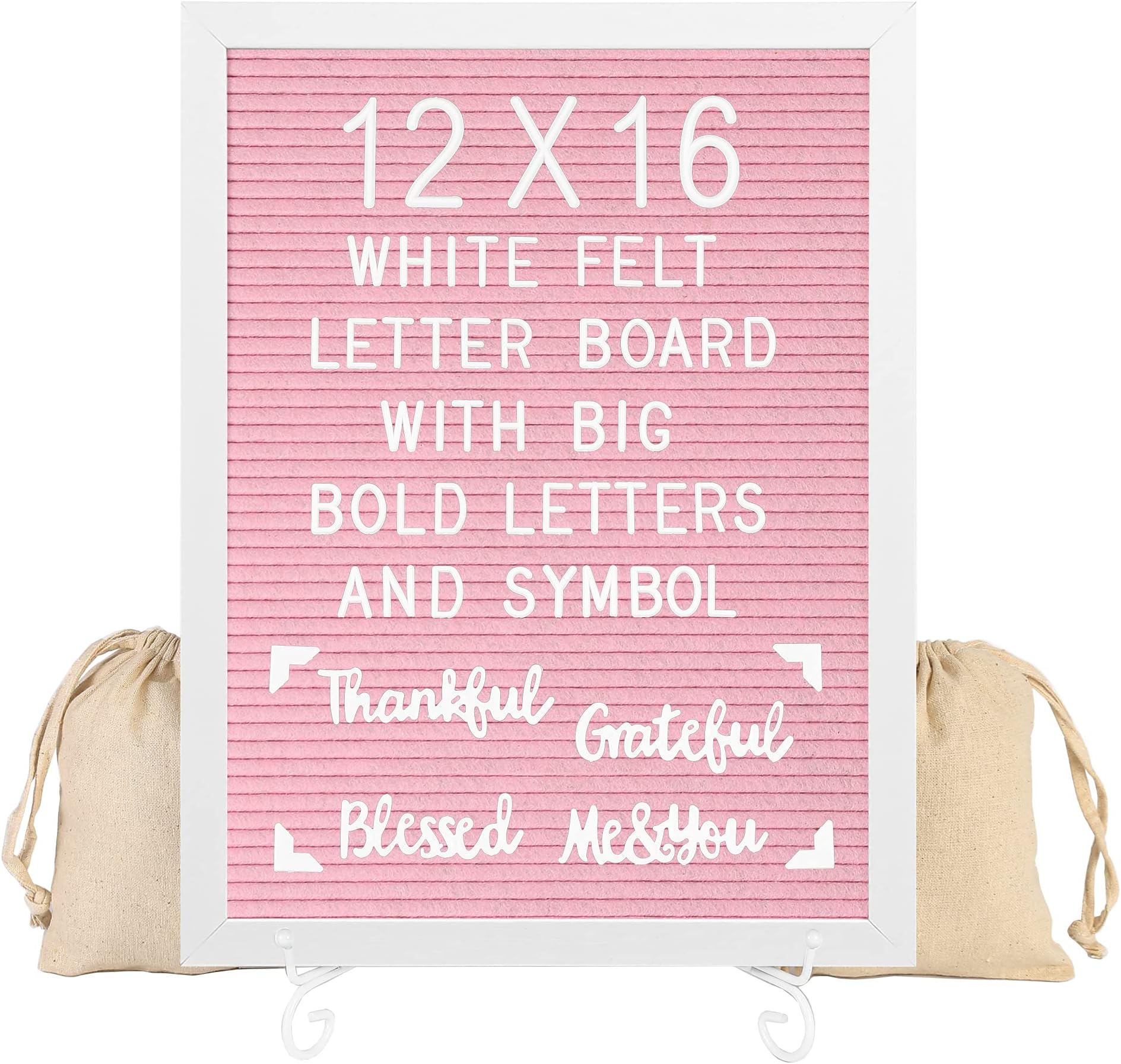 Amazon.com : G GAMIT Letter Board Sign White Frame 12x16 - Felt Letter ...