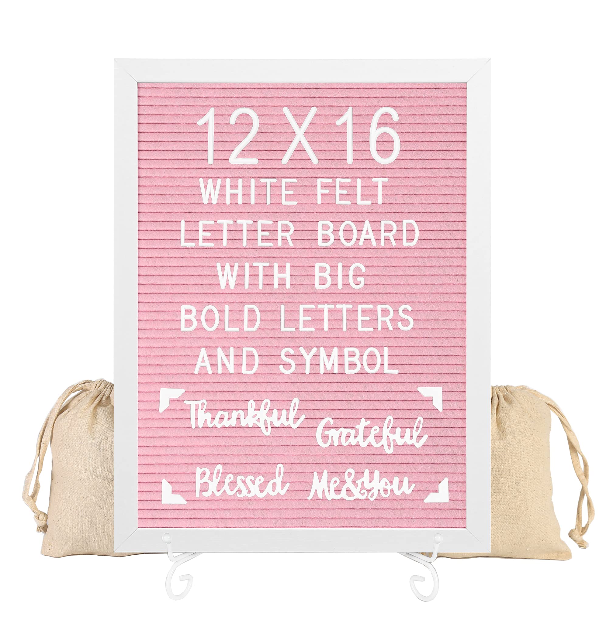 Amazon.com : G GAMIT Letter Board Sign White Frame 12x16 - Felt Letter ...