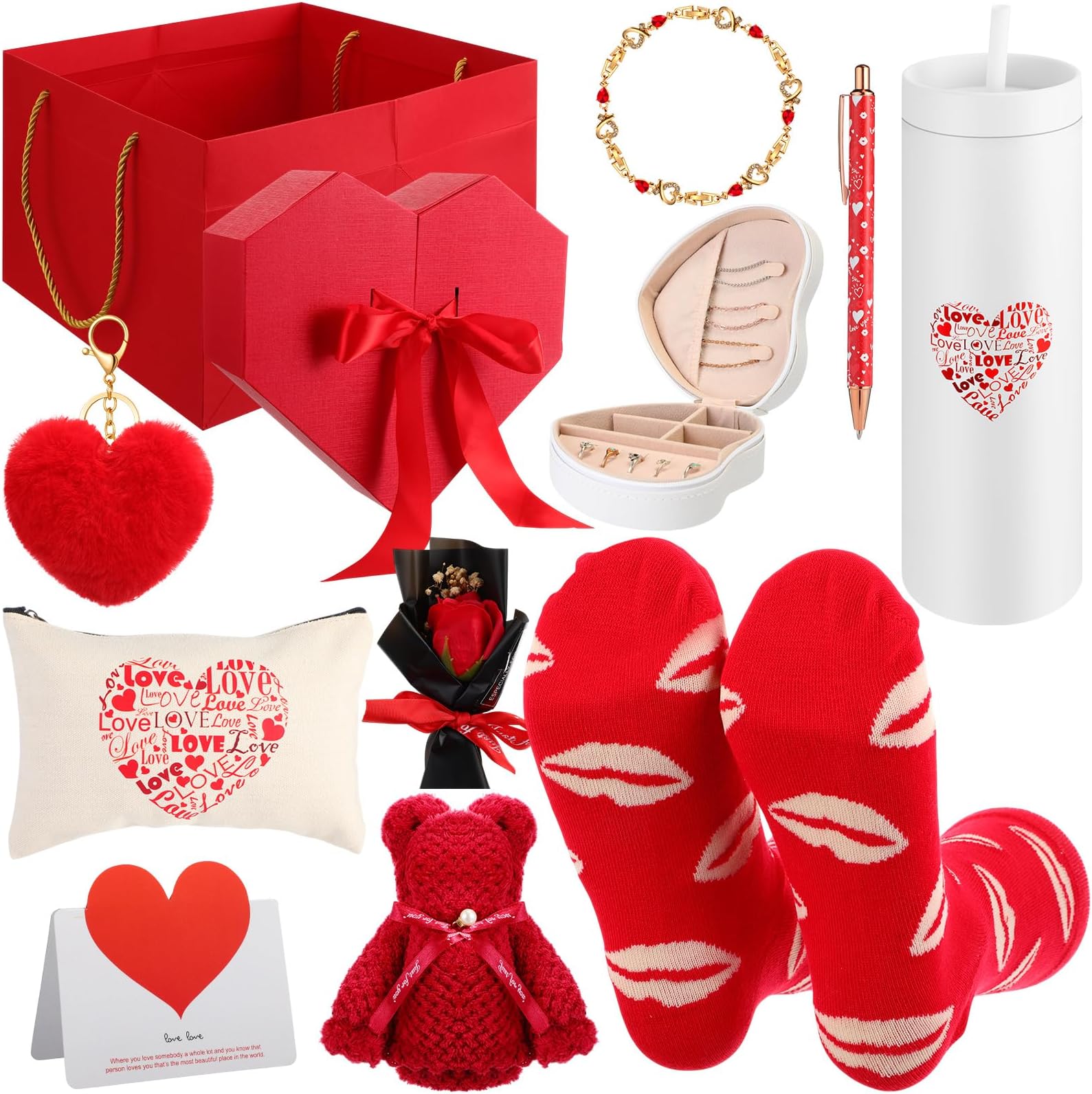 Amazon.com | CAKKA Valentines Day Gifts for Her, 8 PCS Romantic Gift ...