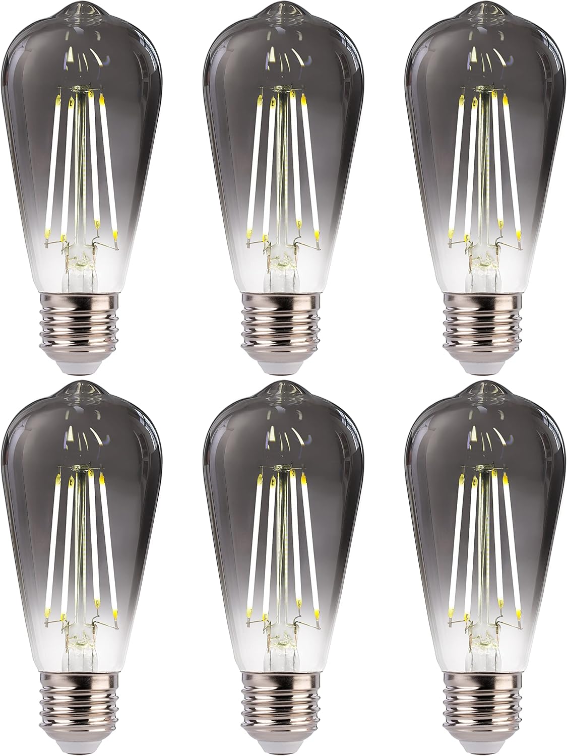 FLSNT LED Edison Bulbs, 5000K White Light Dimmable ST19 LED Light Bulbs, E26 Base,4W(40W ...