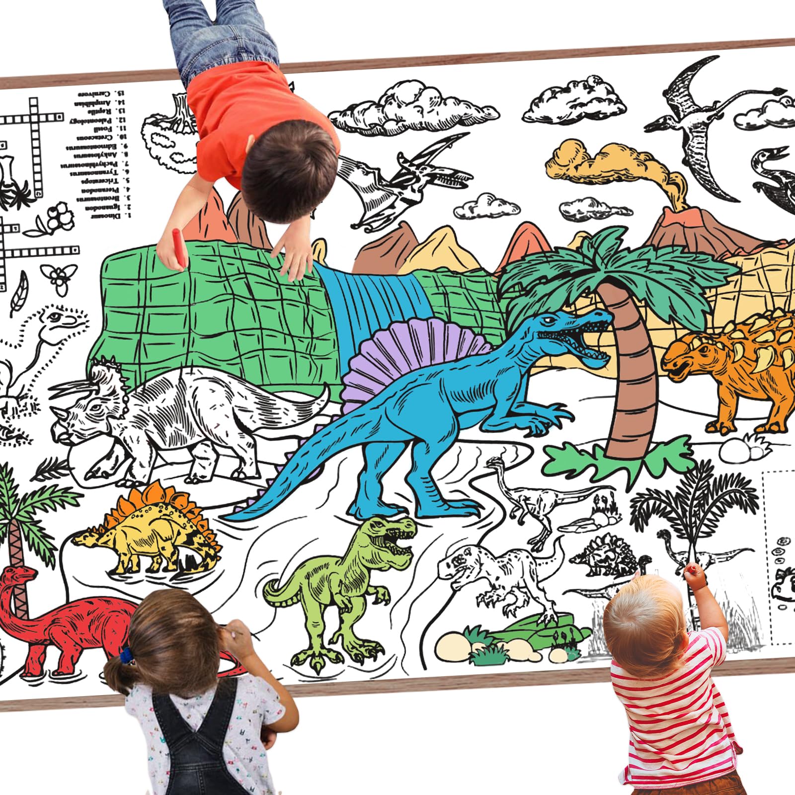 Snapklik.com : Dinosaur Giant Coloring Poster, 72 X 30 Inches Large ...