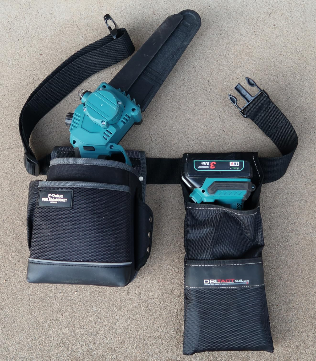 Amazon | イーバリュー(E-Value) 腰袋 2段 ブラック&グレー 軽量 EDK-1D GR | 腰袋・釘袋